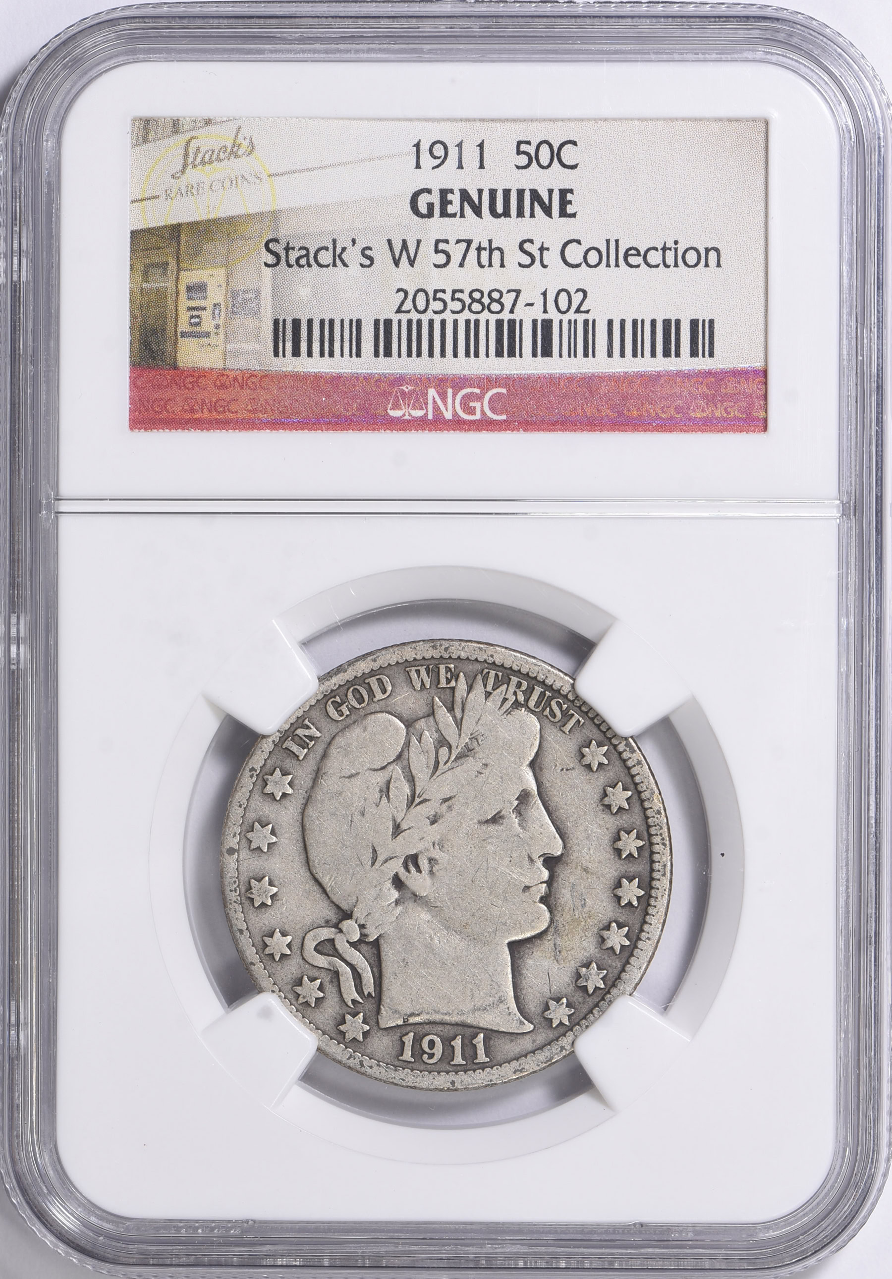 1911 Barber Half Dollar NGC Genuine (Item 1737723) | GreatCollections Coin Auctions