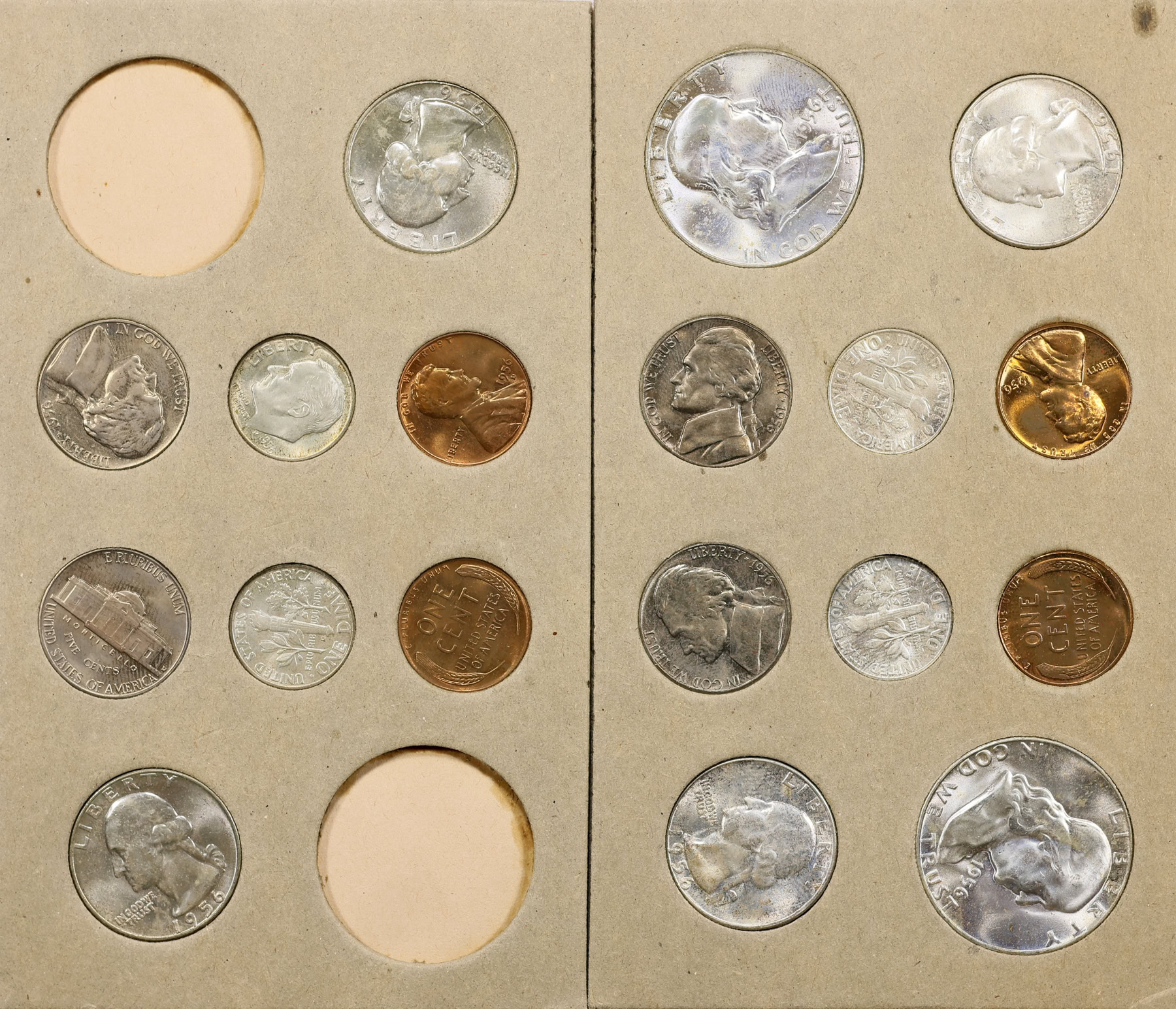 1956 U.S. Mint Double Mint Set Uncertified With Original Government ...