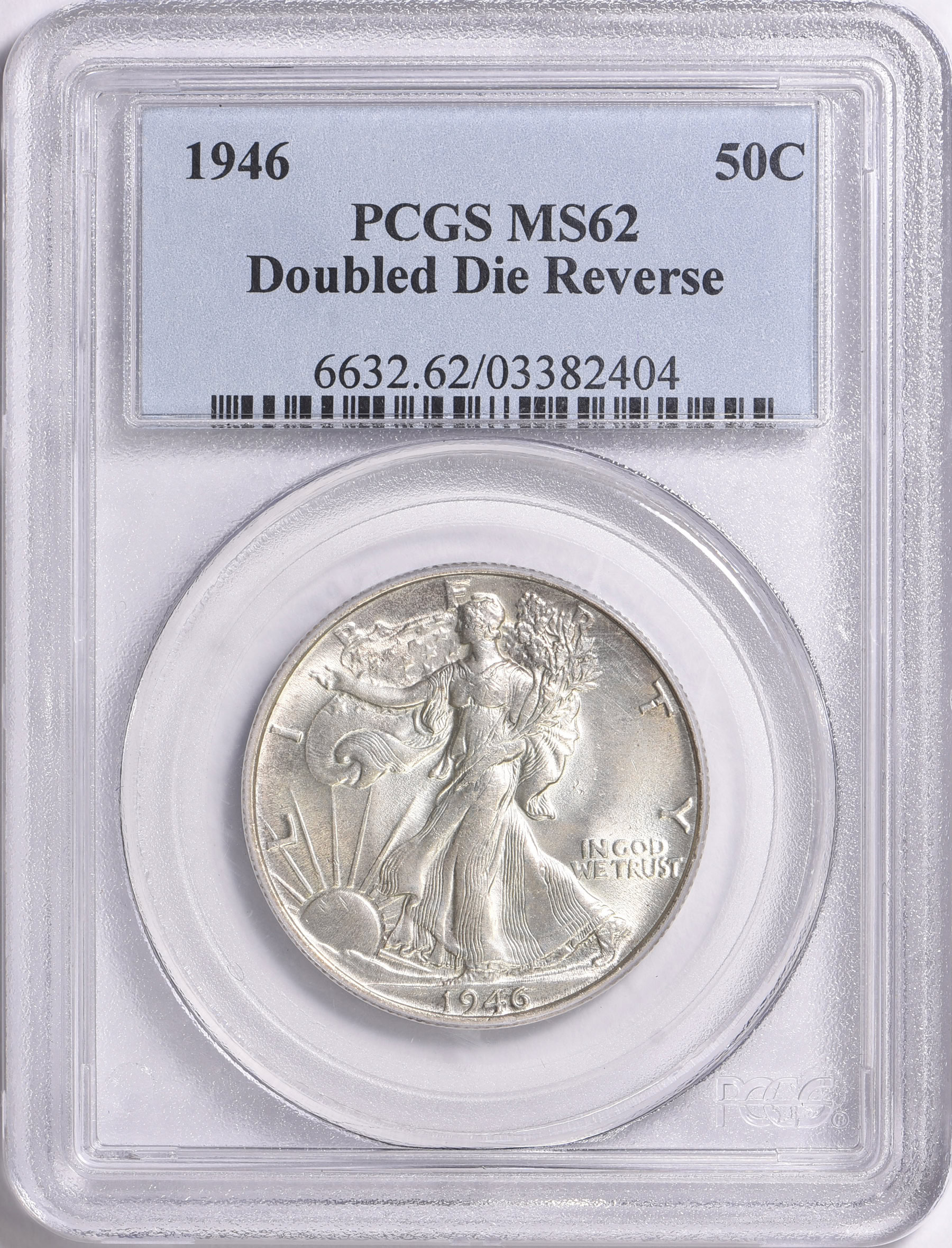 1946 Walking Liberty Half Dollar Doubled Die Reverse PCGS MS-62 (Item 1737785 ...