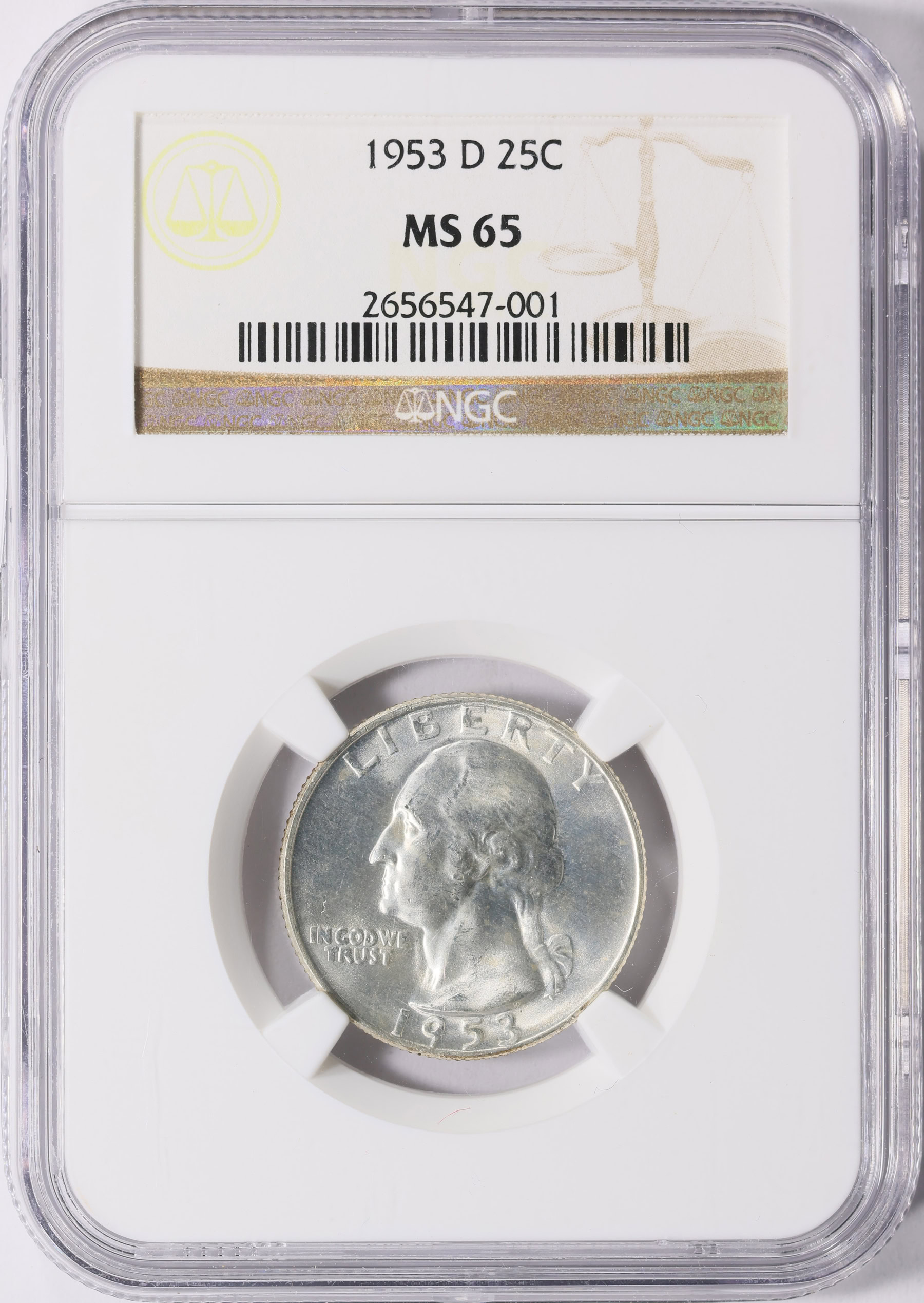 1953-D Washington Quarter NGC MS-65 (Item 1737831) | GreatCollections Coin Auctions