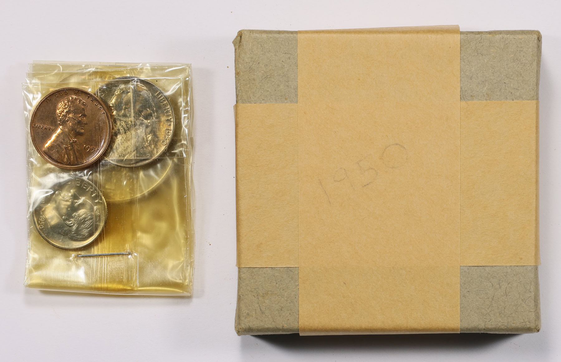 1950 1c-50c U.S. Proof Set Uncertified in Original Government Packaging ...