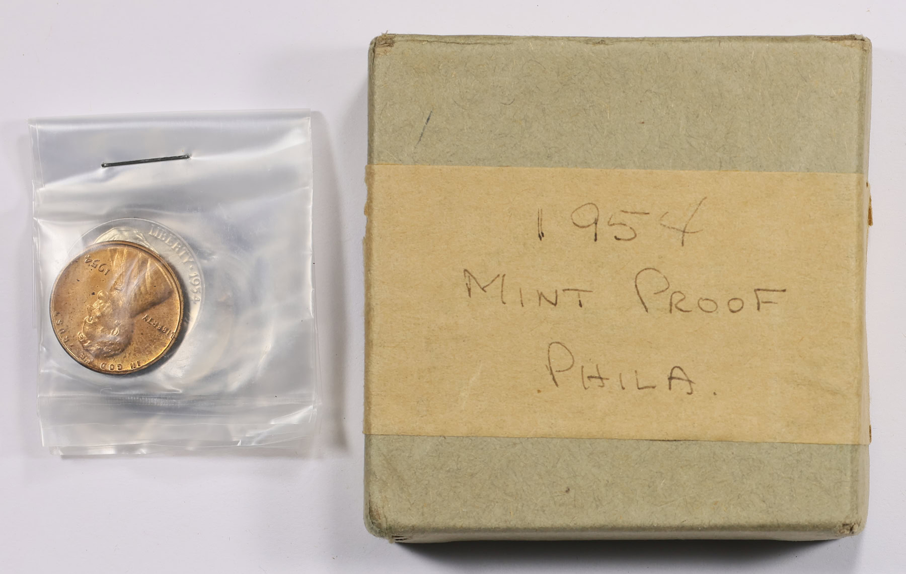 1954 1c-50c U.S. Proof Set Uncertified in Original Government Packaging ...