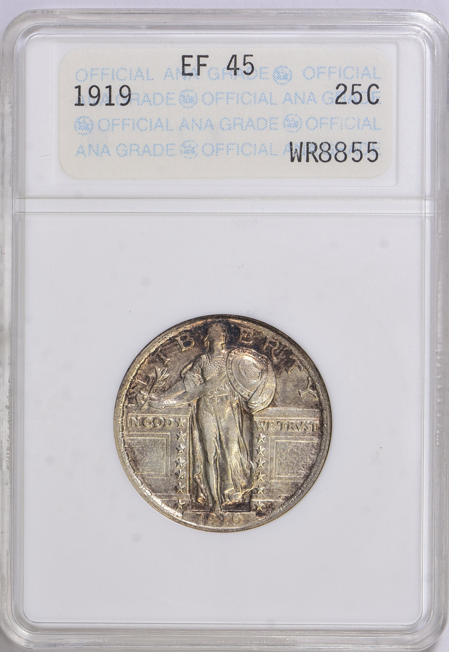 1919 Standing Liberty Quarter ANACS XF-45 OH (Item 1737875) | GreatCollections Coin Auctions