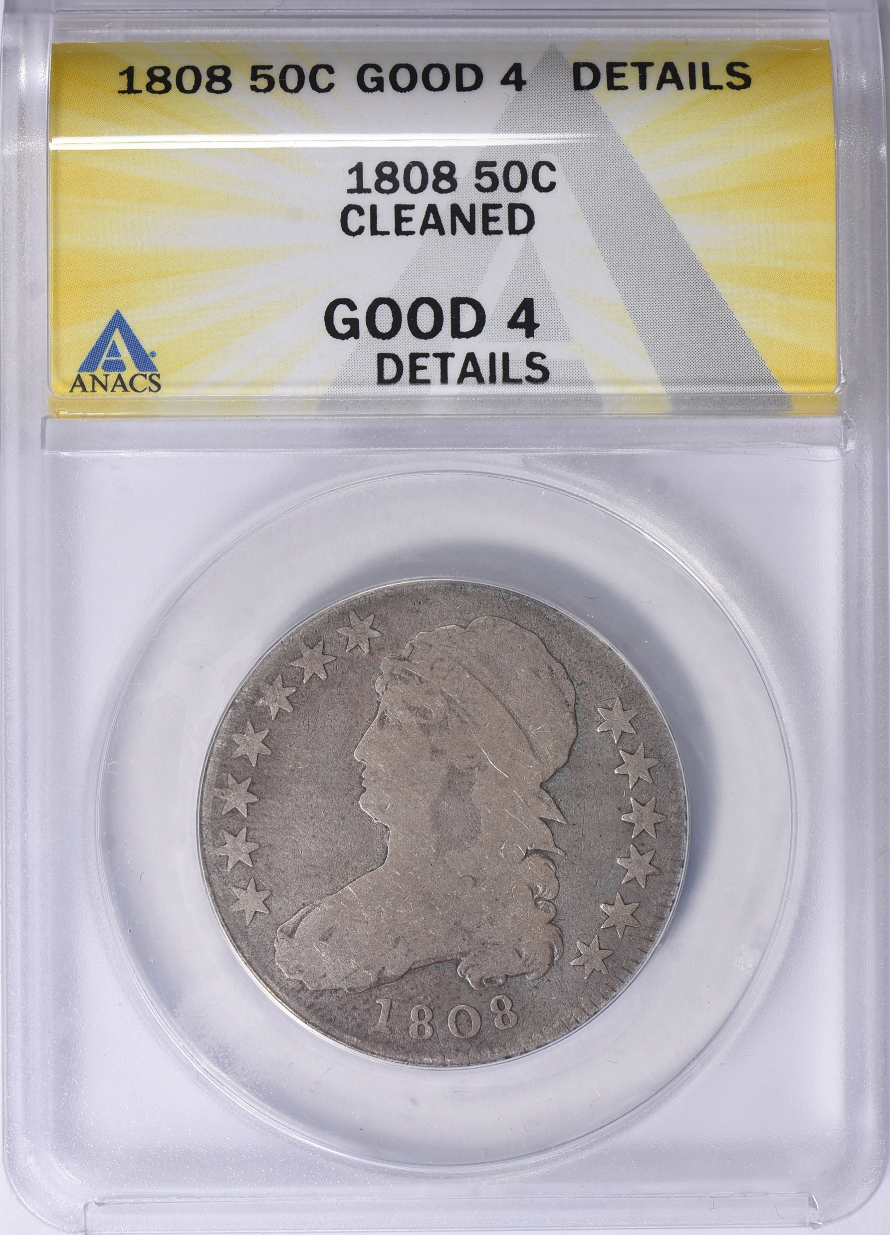 1808 Capped Bust Half Dollar ANACS G-04 Details (Item 1738177 ...