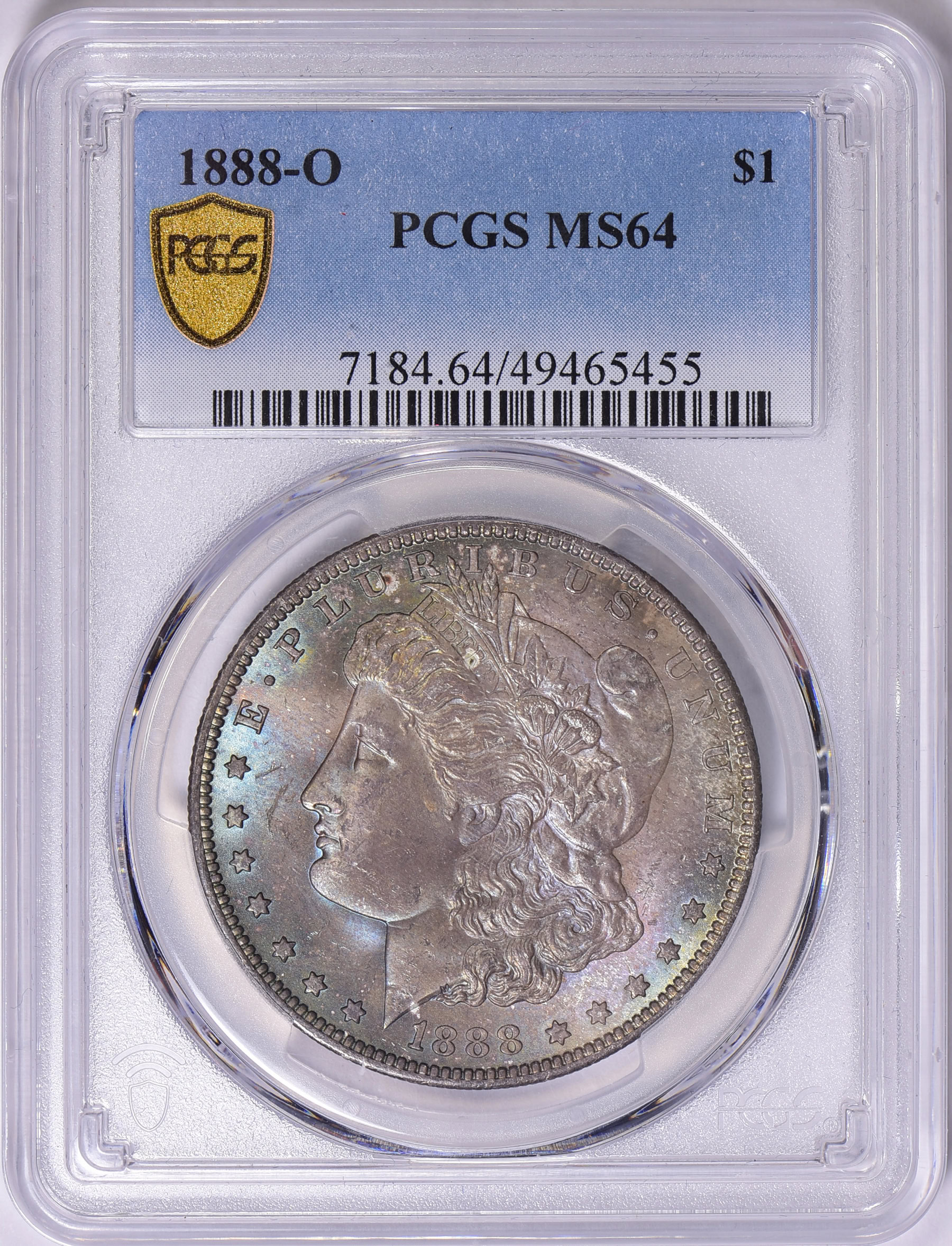 1888-O Morgan Silver Dollar PCGS MS-64 (Toned) (Item 1738243) | GreatCollections Coin Auctions