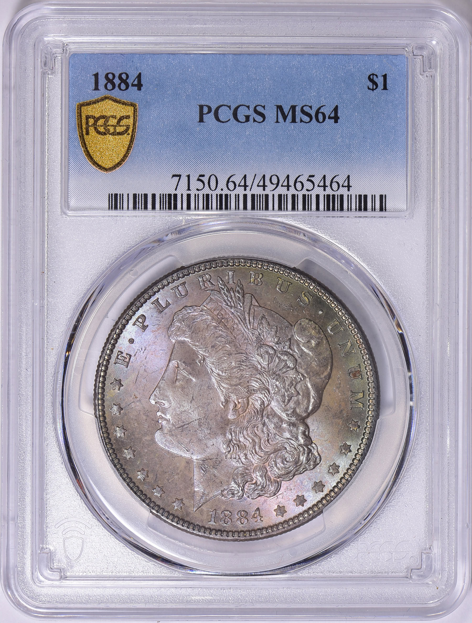 1884 Morgan Silver Dollar PCGS MS-64 (Toned) (Item 1738244) | GreatCollections Coin Auctions