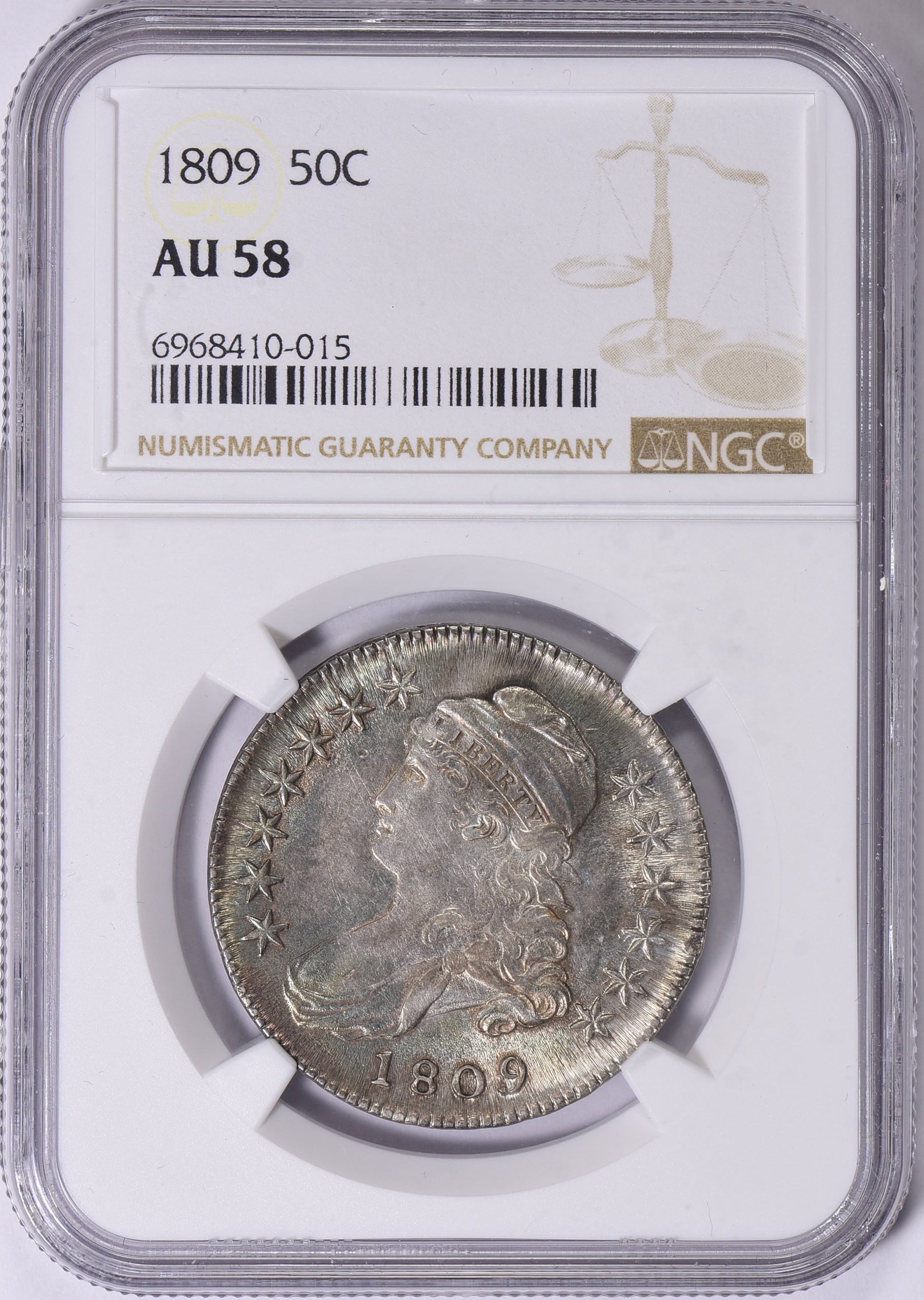 1809 Capped Bust Half Dollar NGC AU-58 (Toned) (Item 1738247 ...