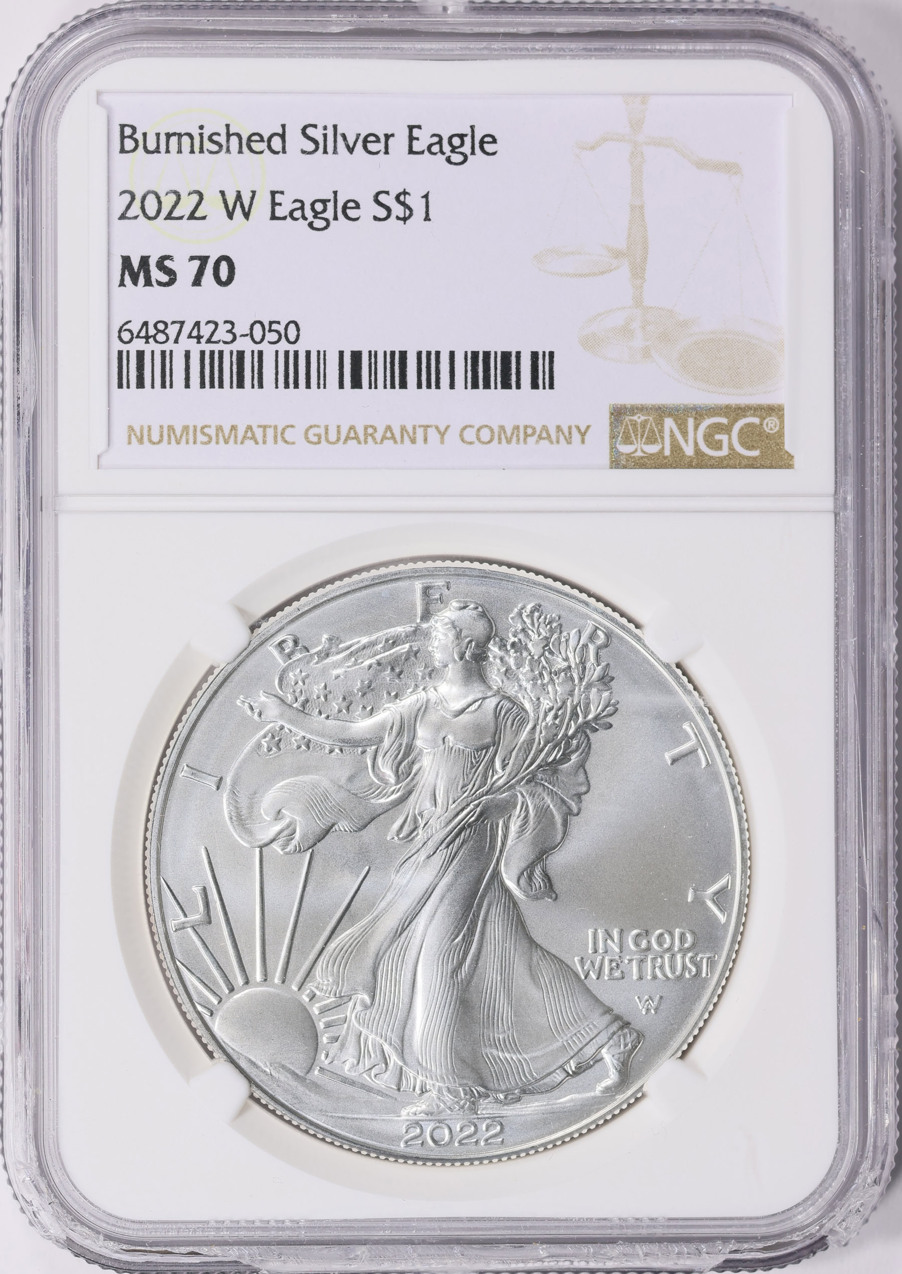 2022-W $1 Silver Eagle Burnished NGC MS-70 (Item 1738431) | GreatCollections Coin Auctions