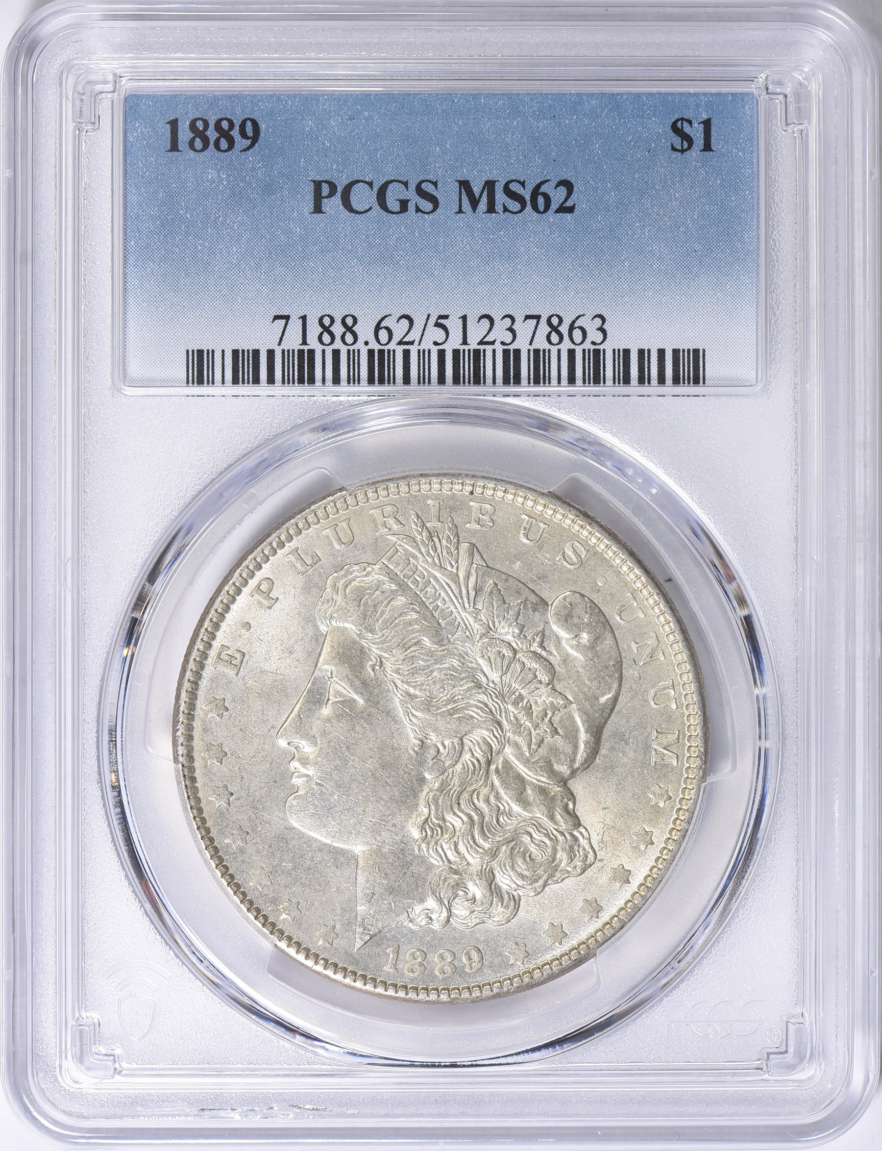 1889 Morgan Silver Dollar PCGS MS-62 (Item 1738583) | GreatCollections ...