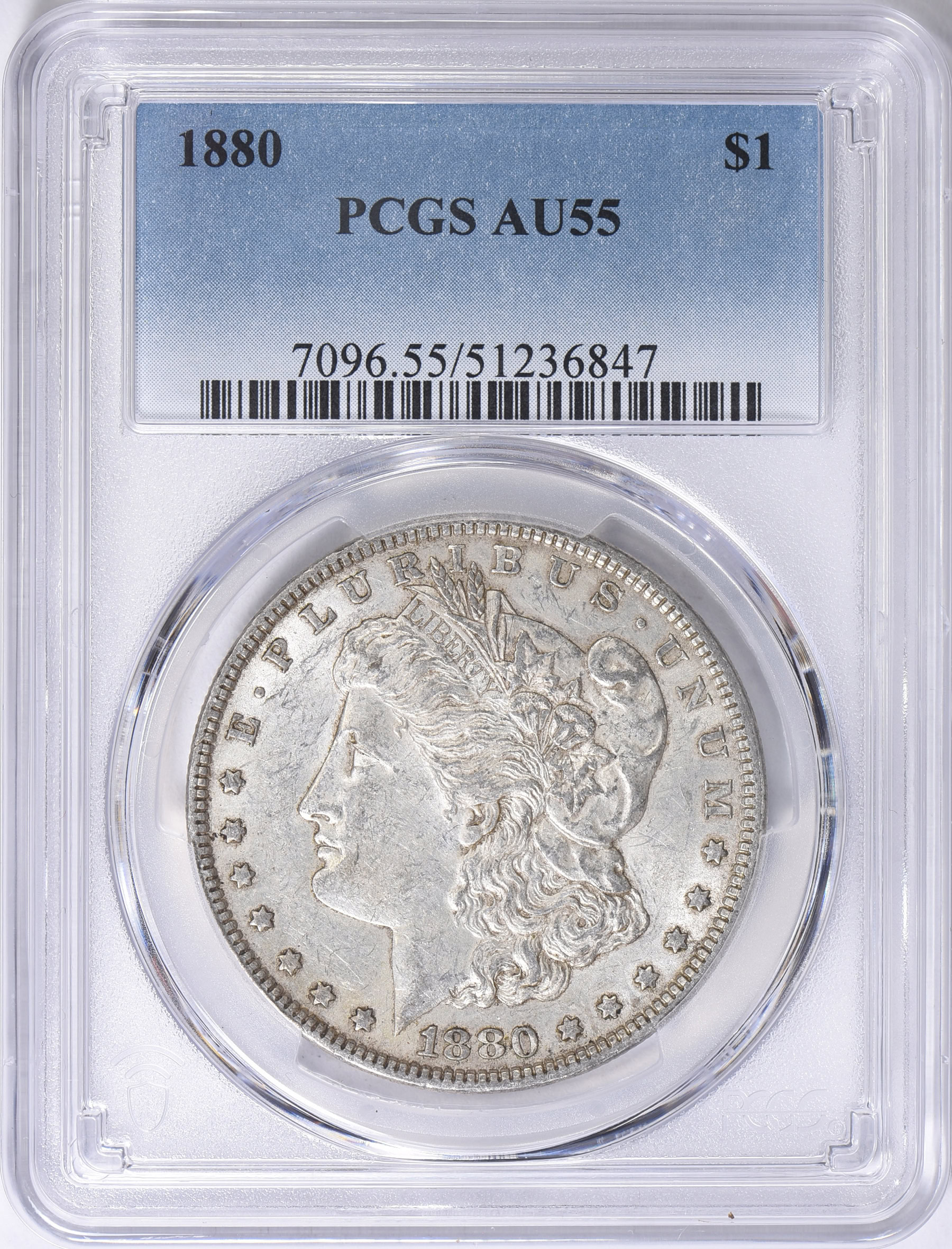 1880 Morgan Silver Dollar PCGS AU-55 (Item 1738603) | GreatCollections Coin Auctions