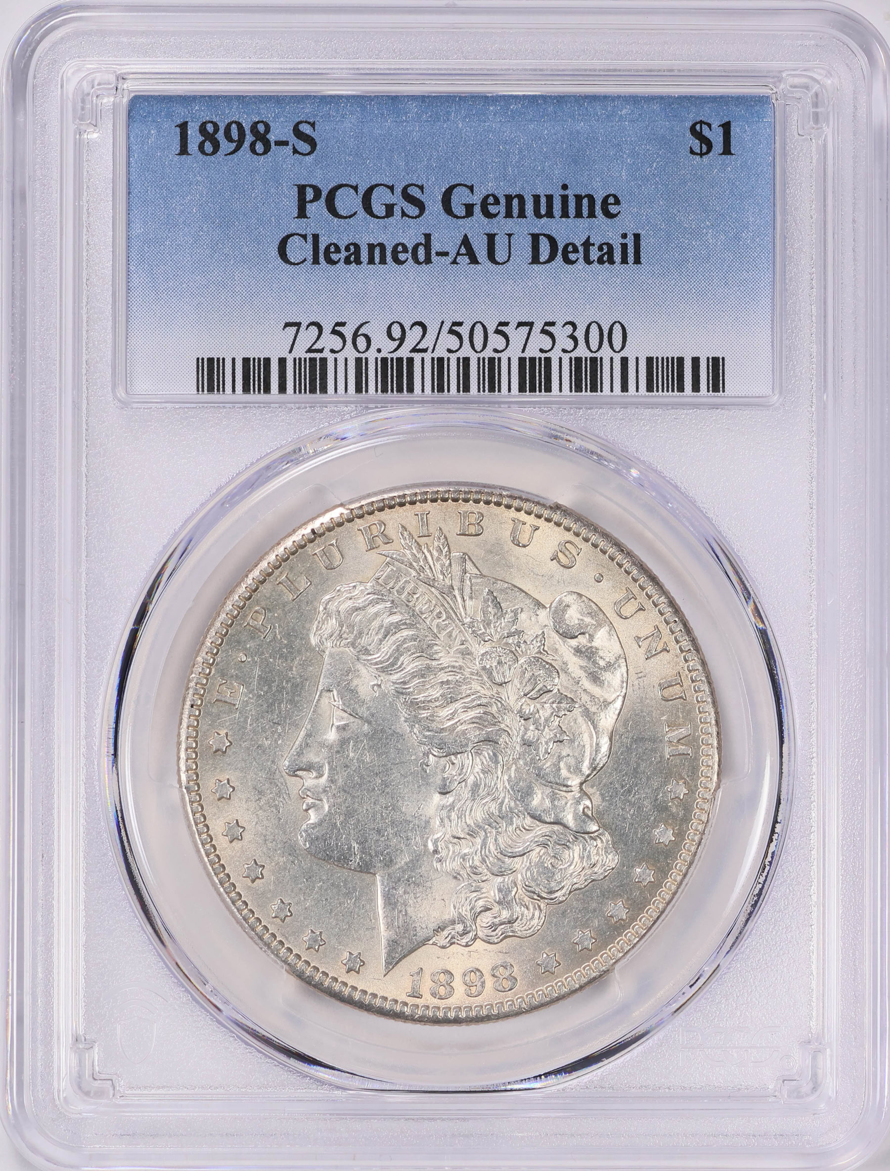 1898-S Morgan Silver Dollar PCGS Genuine AU Details (Item 1738695) | GreatCollections Coin Auctions