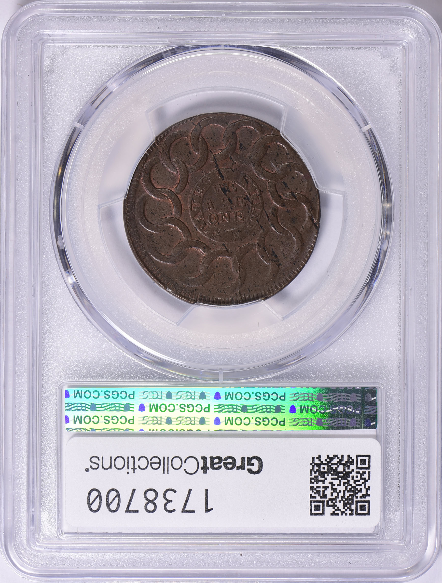 Mint Error 1787 Fugio Cent States United, 4 Cinquefoils Obverse and ...