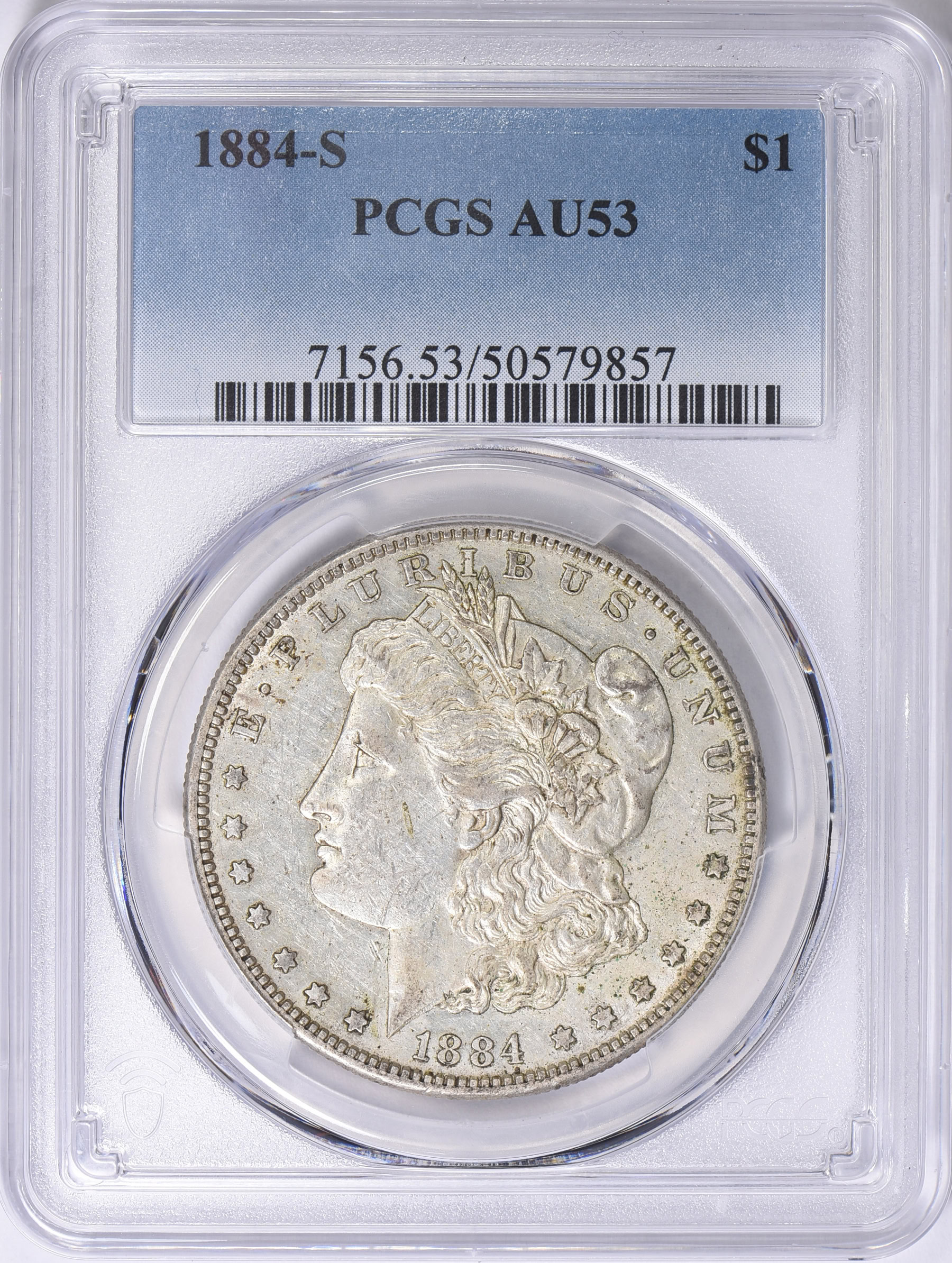 1884-S Morgan Silver Dollar PCGS AU-53 (Item 1738773) | GreatCollections Coin Auctions