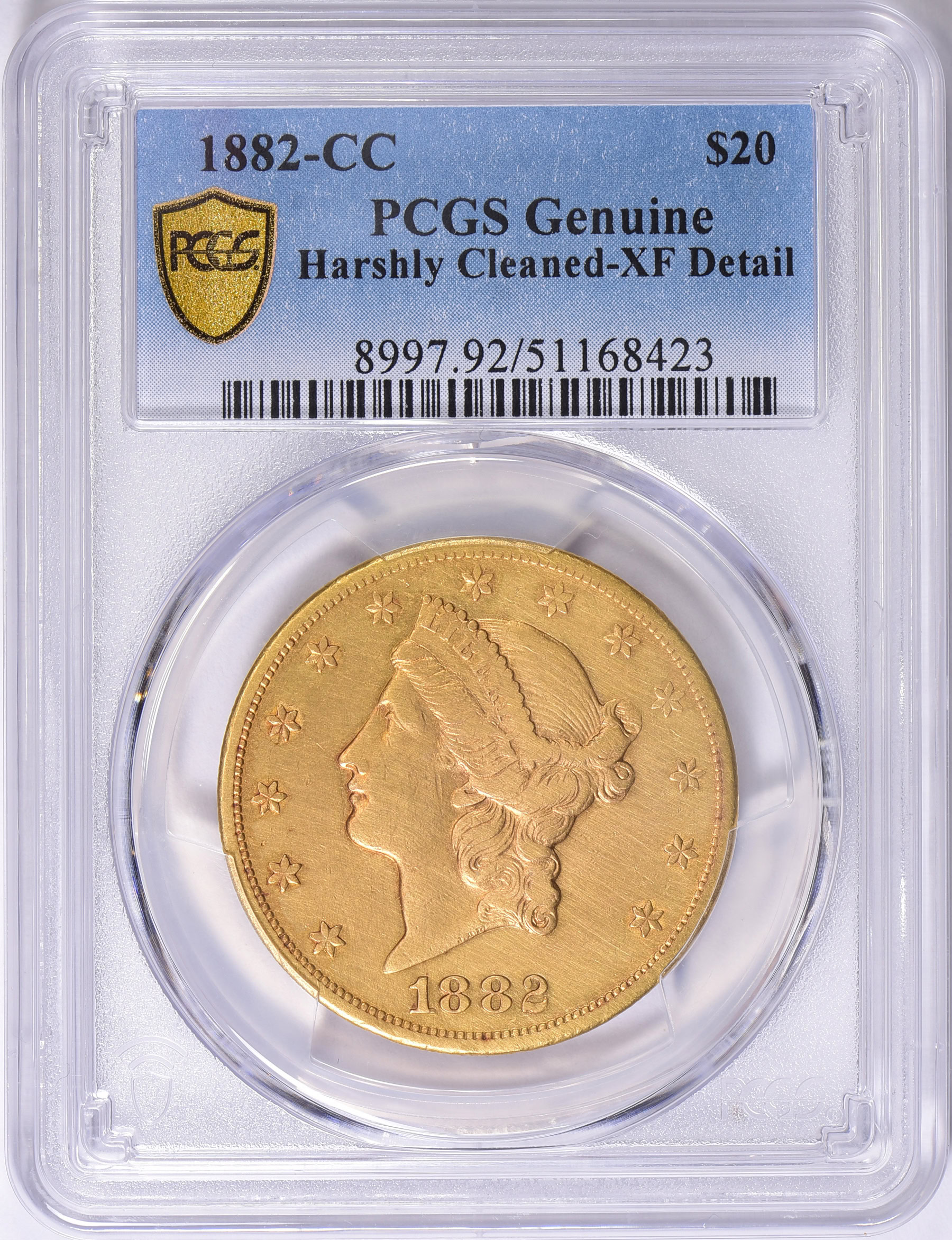 1882-CC Liberty Gold Double Eagle PCGS Genuine XF Details (Item 1738868 ...