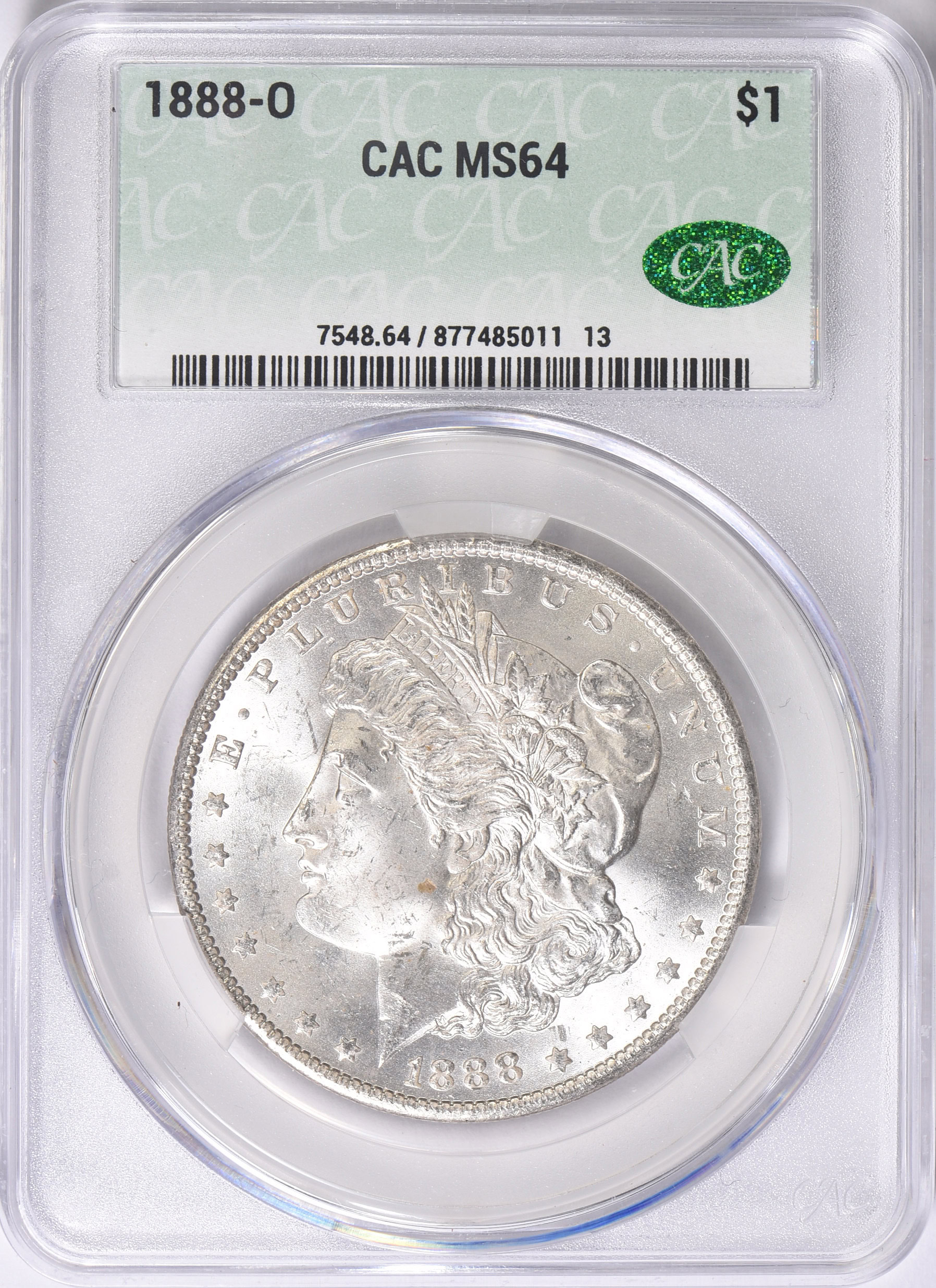 1888-O Morgan Silver Dollar CACG MS-64 (Item 1738972) | GreatCollections Coin Auctions