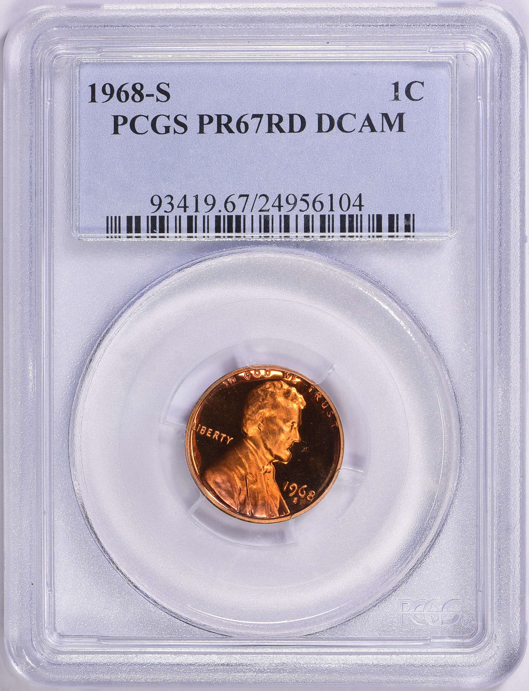 1968-S Lincoln Cent PCGS Proof-67 DCAM (Item 1739075 ...