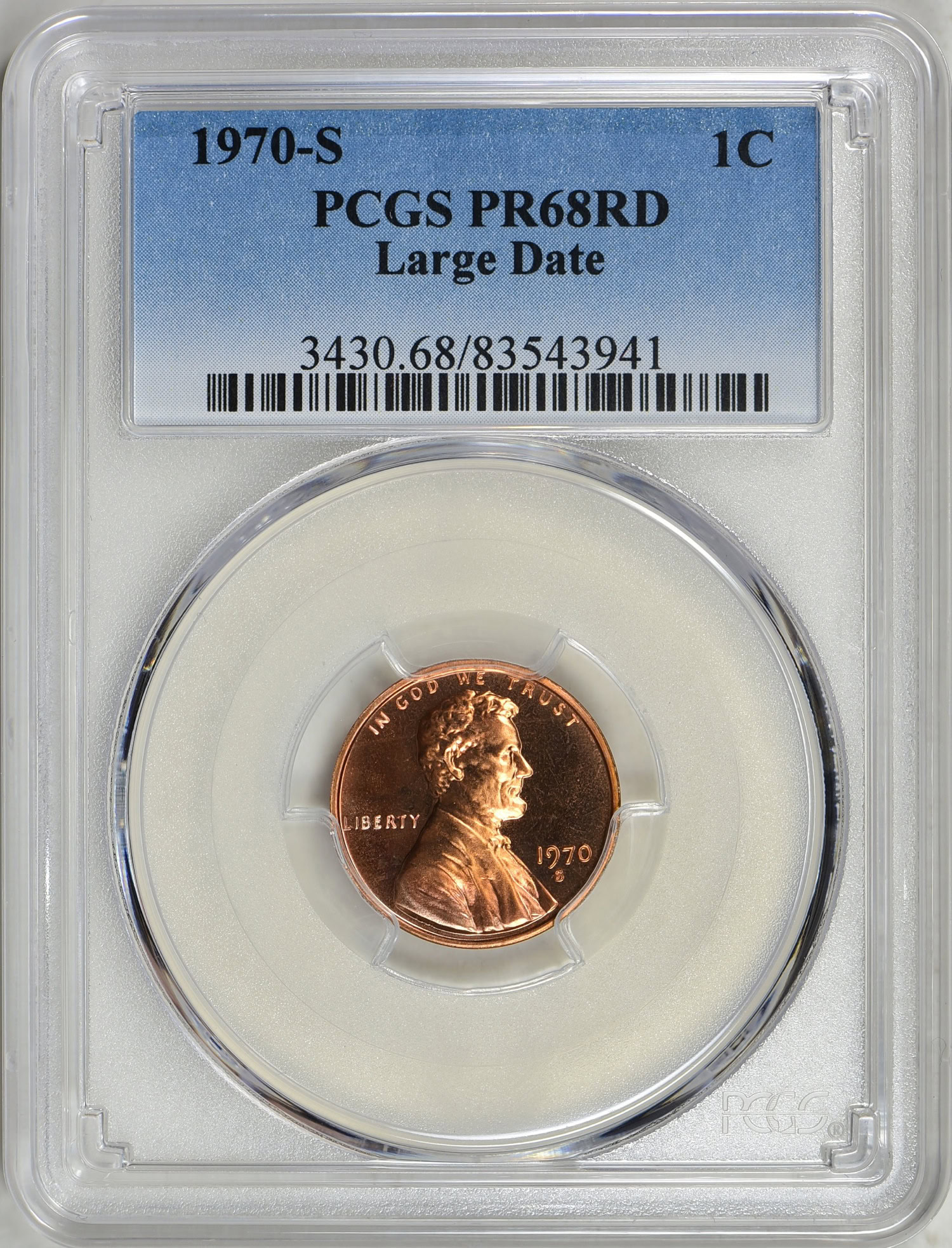 1970-S Lincoln Cent Large Date PCGS Proof-68 RD (Item 1739078 ...