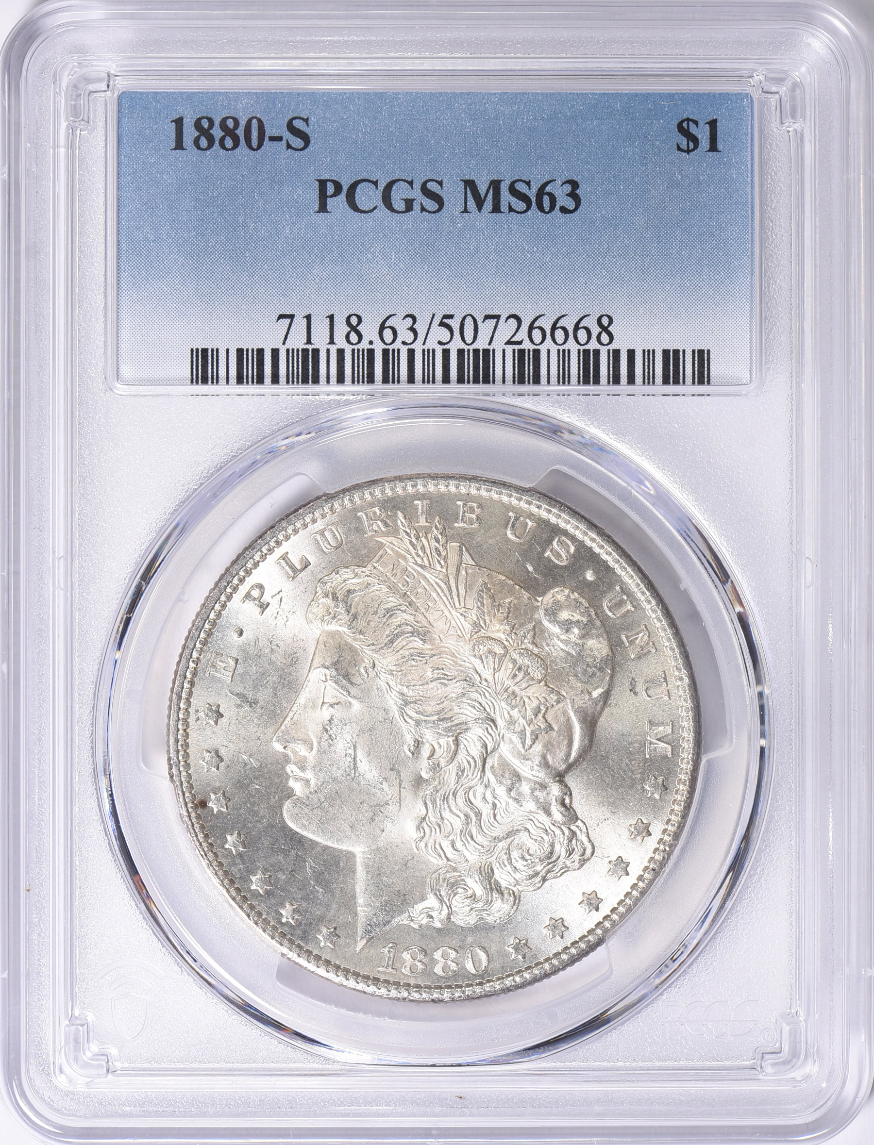 1880-S Morgan Silver Dollar PCGS MS-63 (Item 1739178) | GreatCollections Coin Auctions