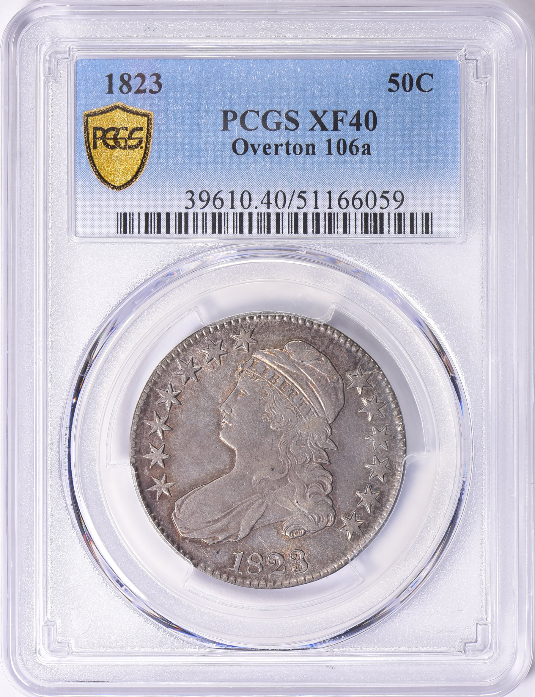 1823 Capped Bust Half Dollar Overton 106a PCGS XF-40 (Toned) (Item ...