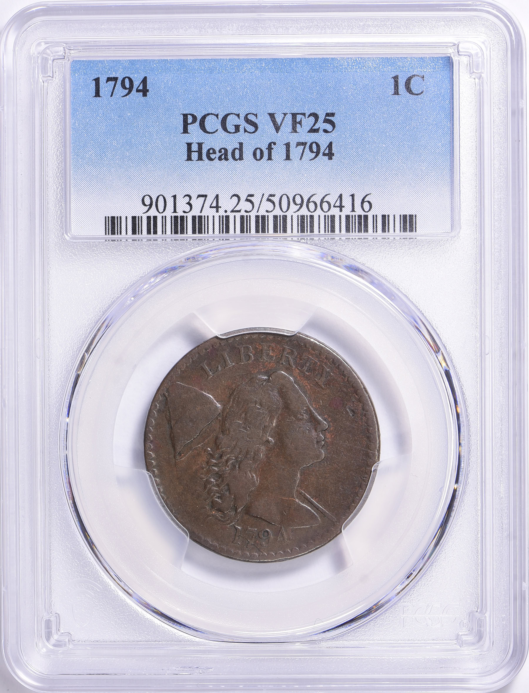 1794 Liberty Cap Cent Head of 1794 PCGS VF-25 BN (Item 1739312 ...