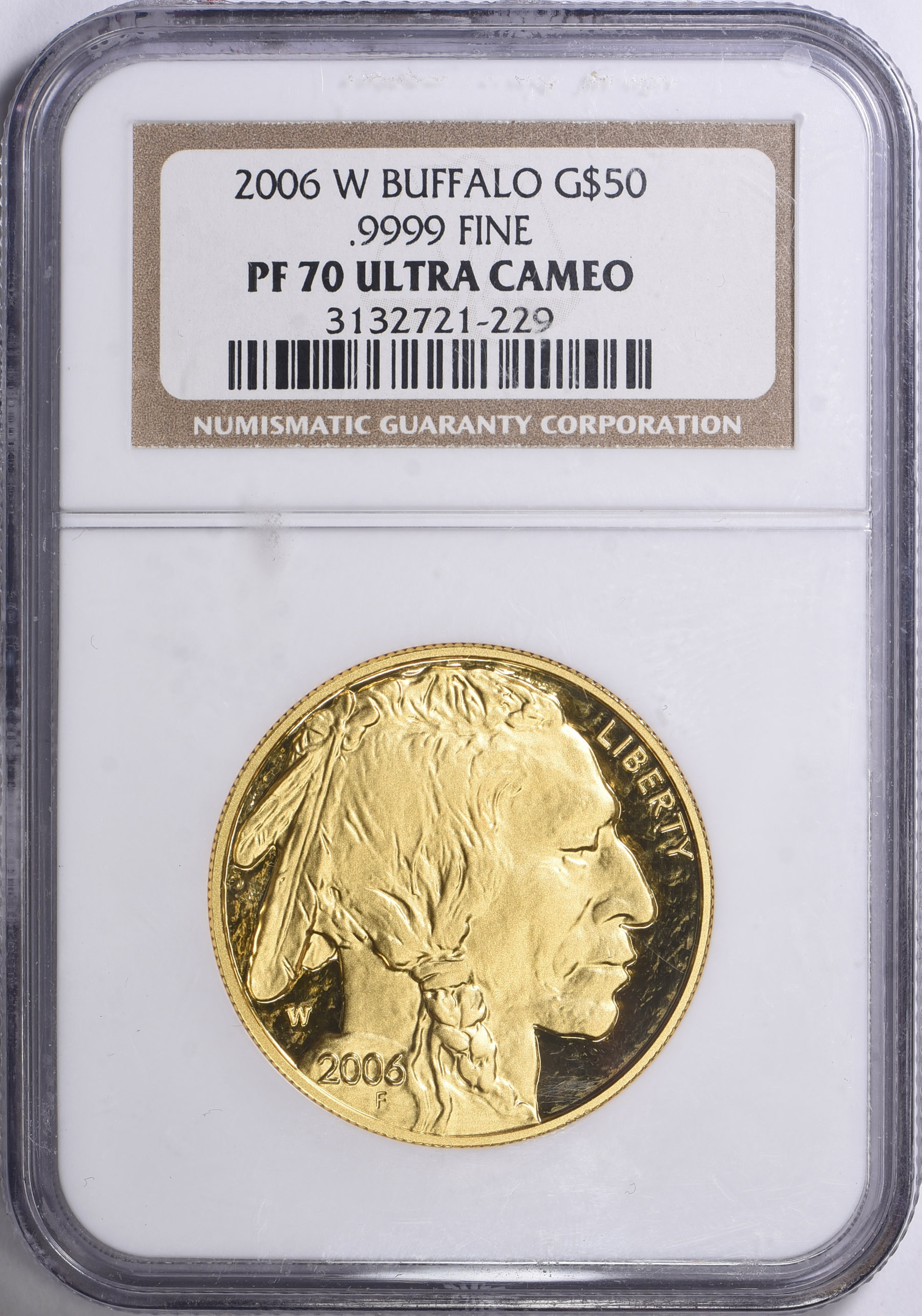 2006-W $50 One-Ounce Gold American Buffalo NGC Proof-70 UC (Item 1739446) | GreatCollections ...