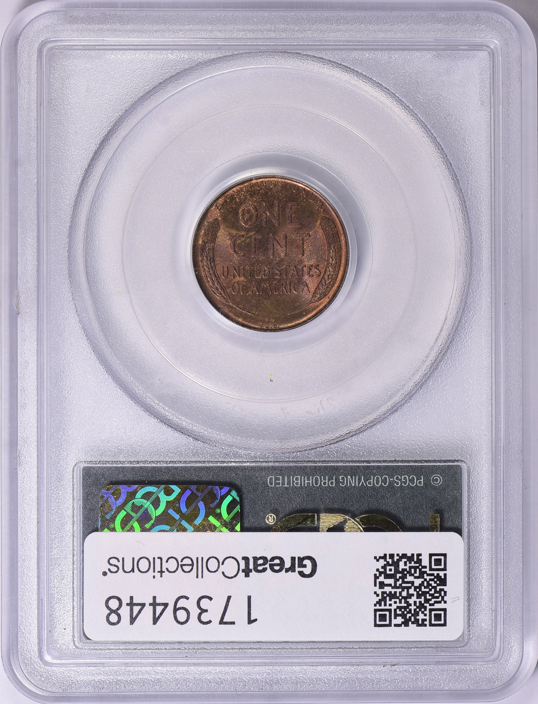 1909-S Lincoln Cent V.D.B. PCGS MS-64 RB OGH (Item 1739448 ...