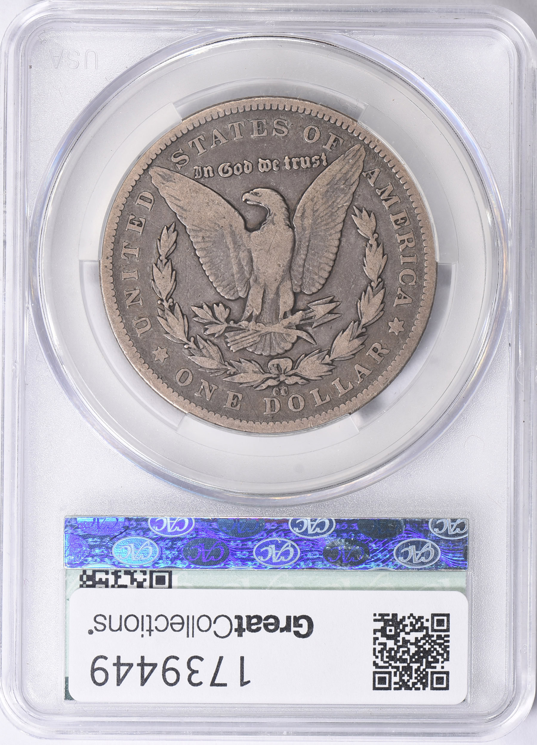 1879-CC Morgan Silver Dollar Capped Die CACG VG-10 (Item 1739449 ...