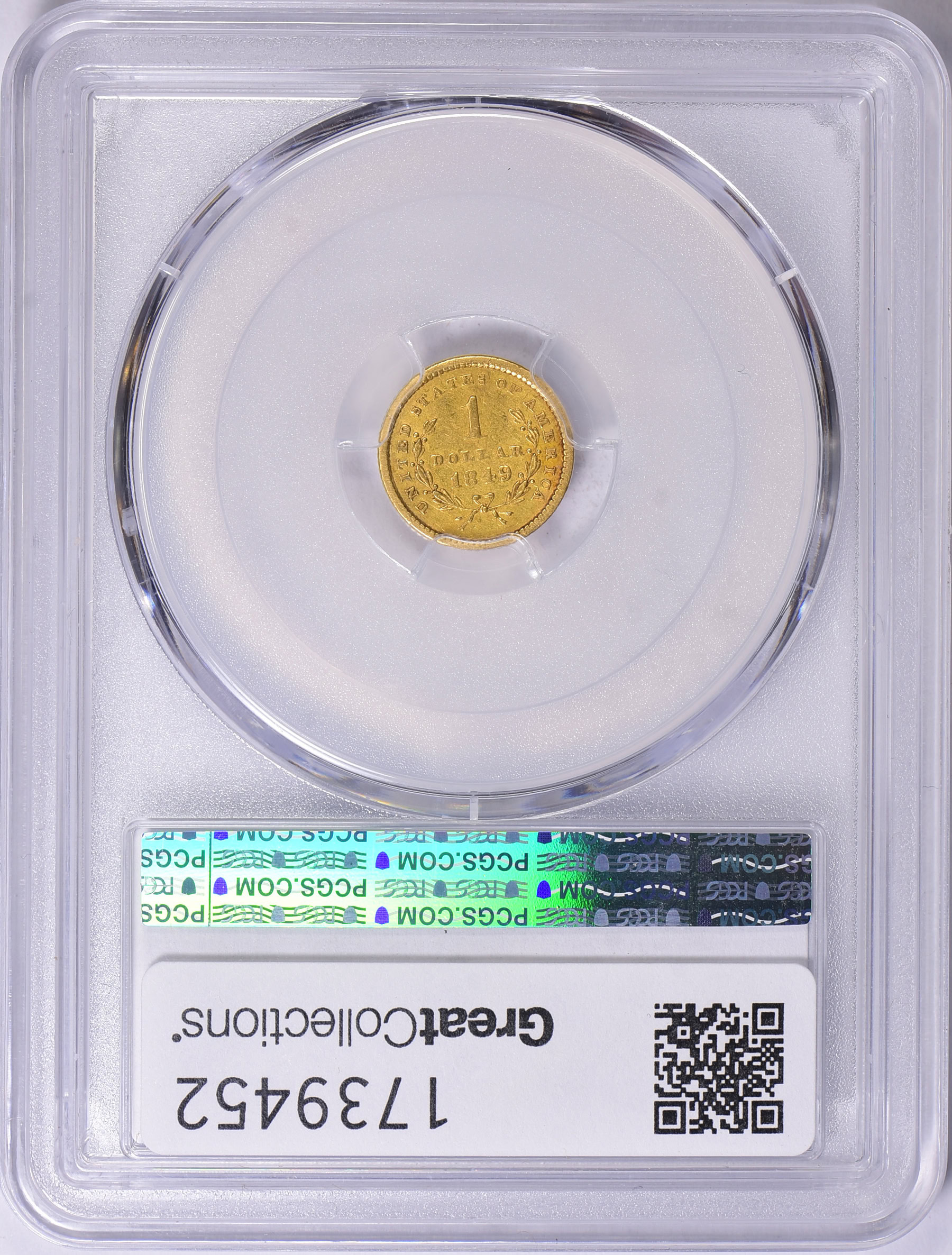 1849 Liberty Gold Dollar Open Wreath PCGS XF-40 (Item 1739452 ...