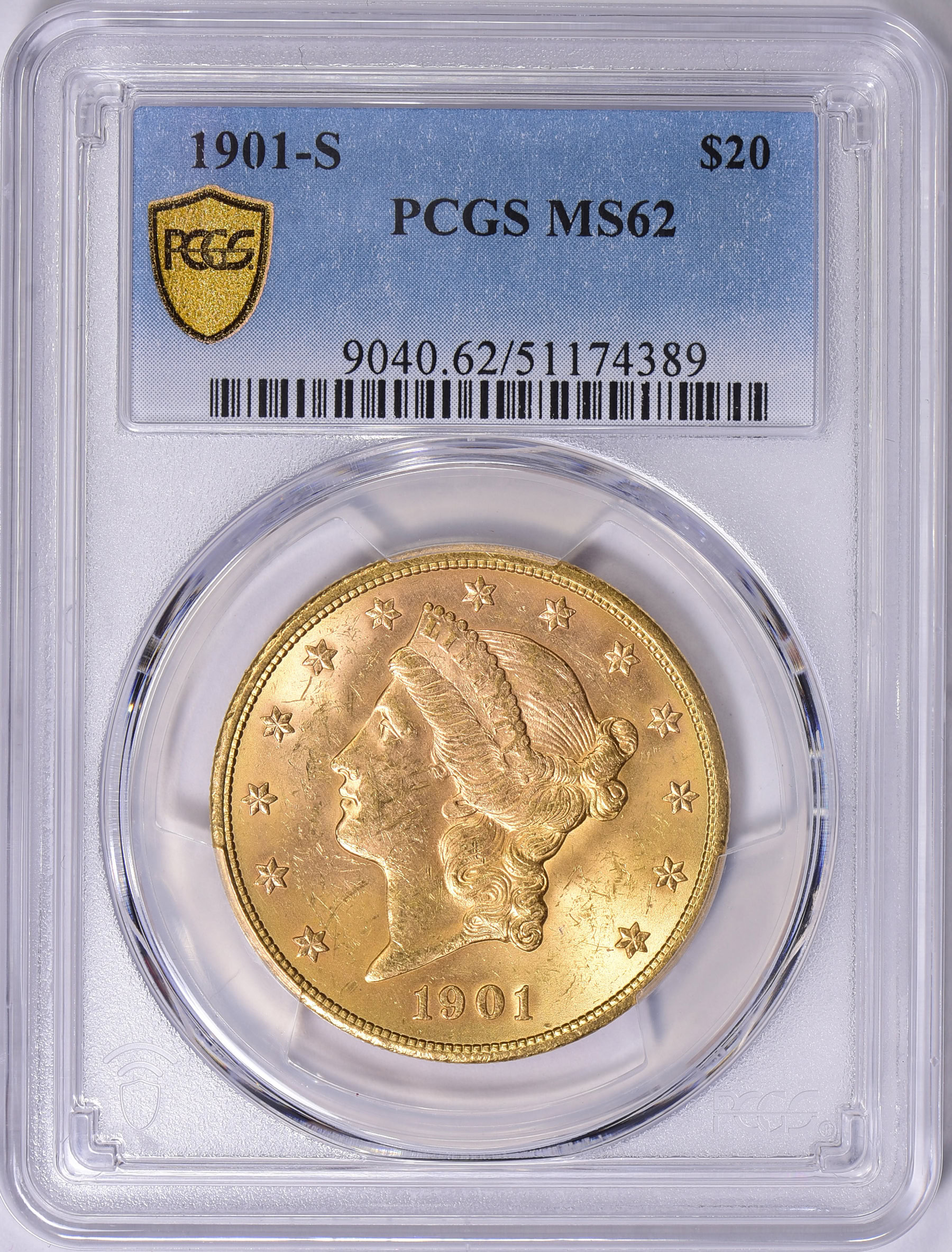 1901-S Liberty Gold Double Eagle PCGS MS-62 (Item 1739611) | GreatCollections Coin Auctions