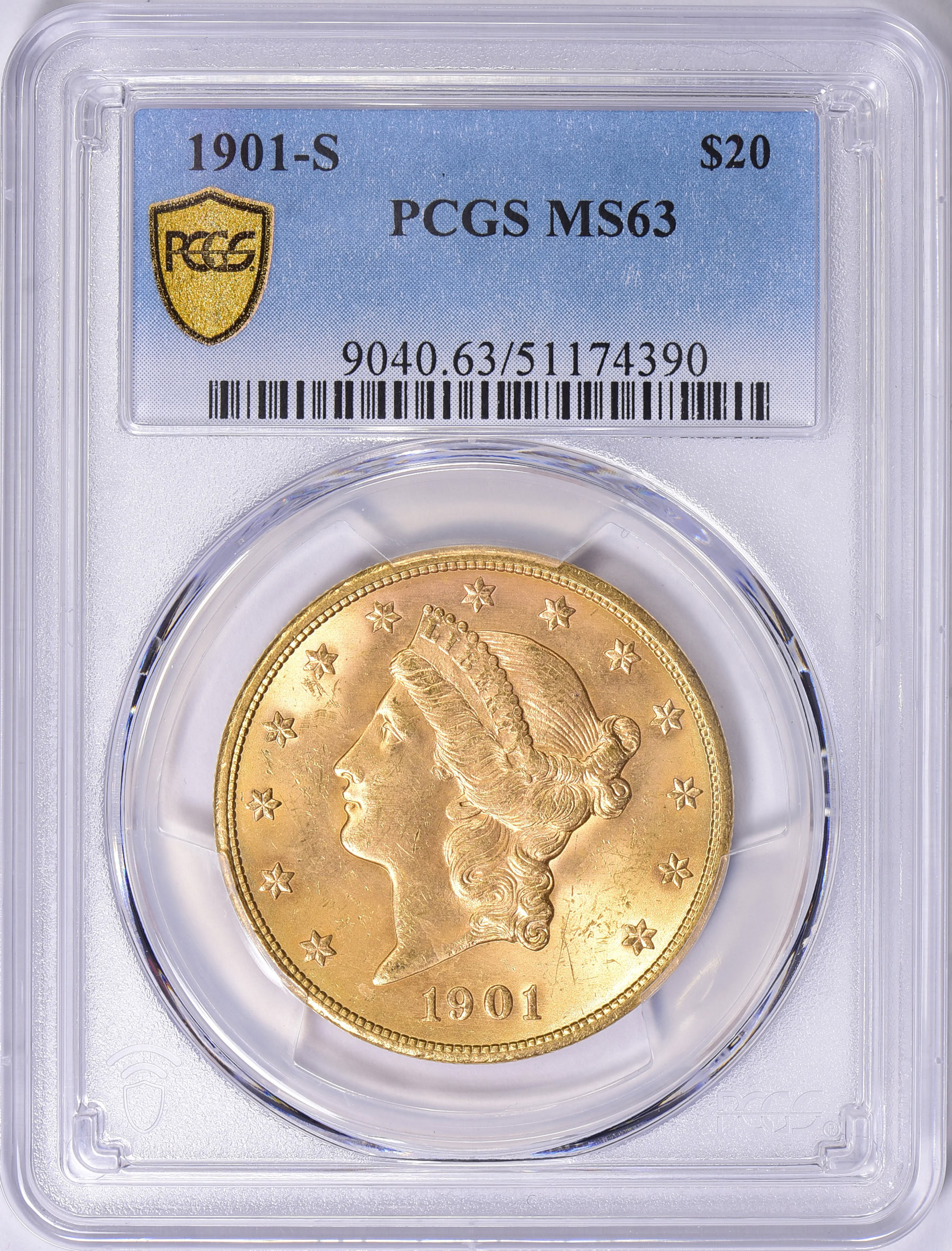 1901-S Liberty Gold Double Eagle PCGS MS-63 (Item 1739612) | GreatCollections Coin Auctions