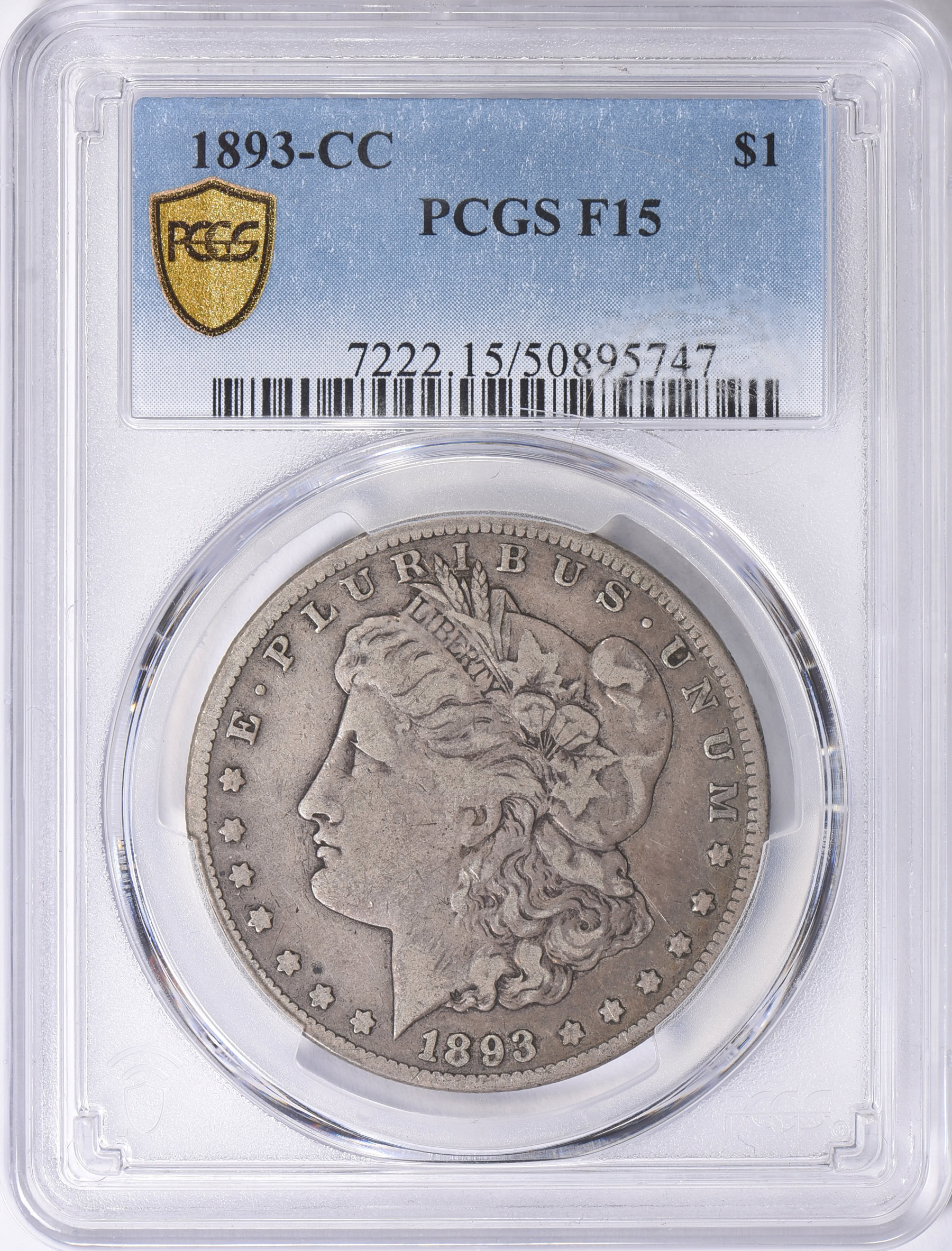1893-CC Morgan Silver Dollar PCGS F-15 (Toned) (Item 1739719) | GreatCollections Coin Auctions