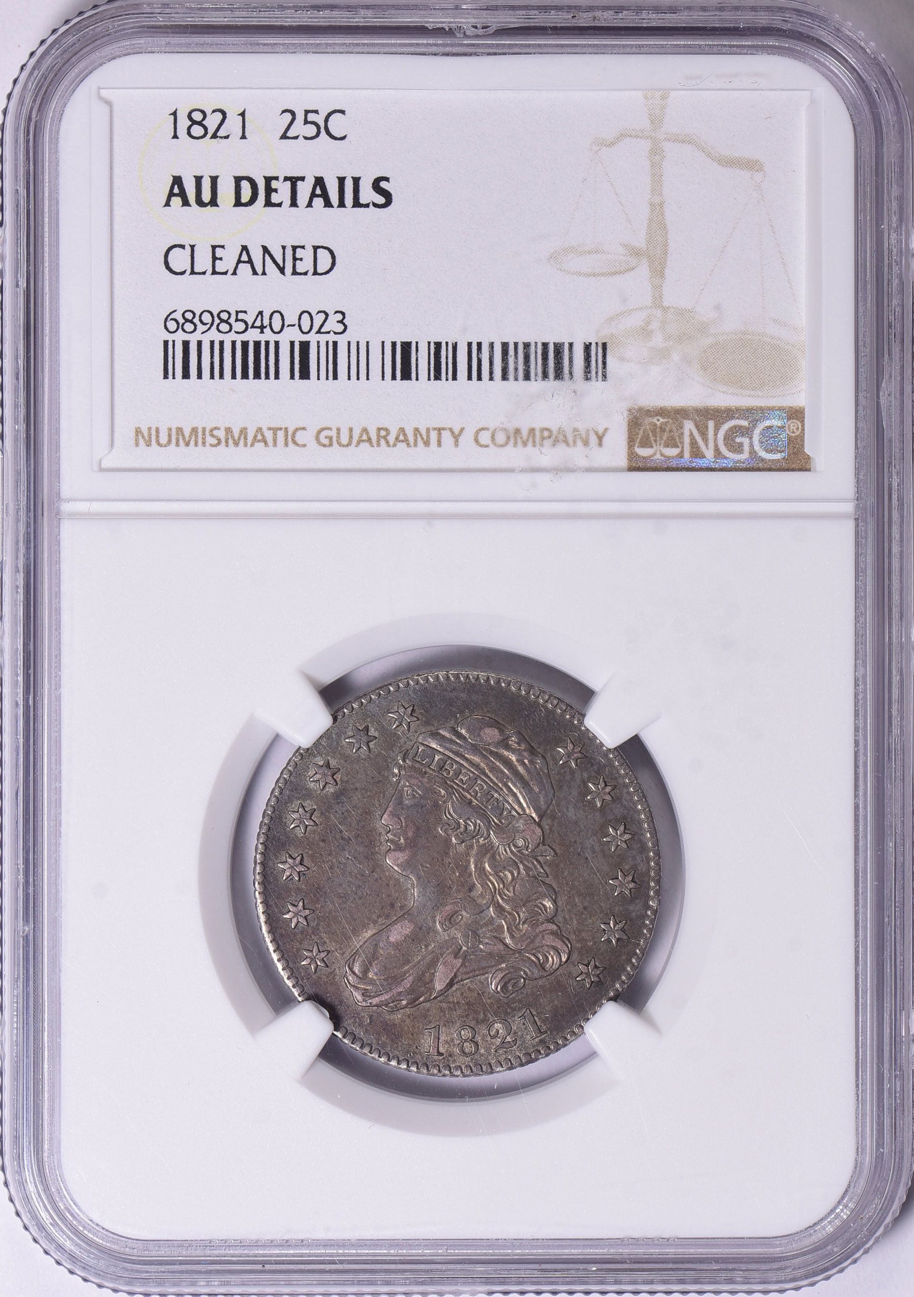 1821 Capped Bust Quarter NGC AU Details (Item 1739731 ...