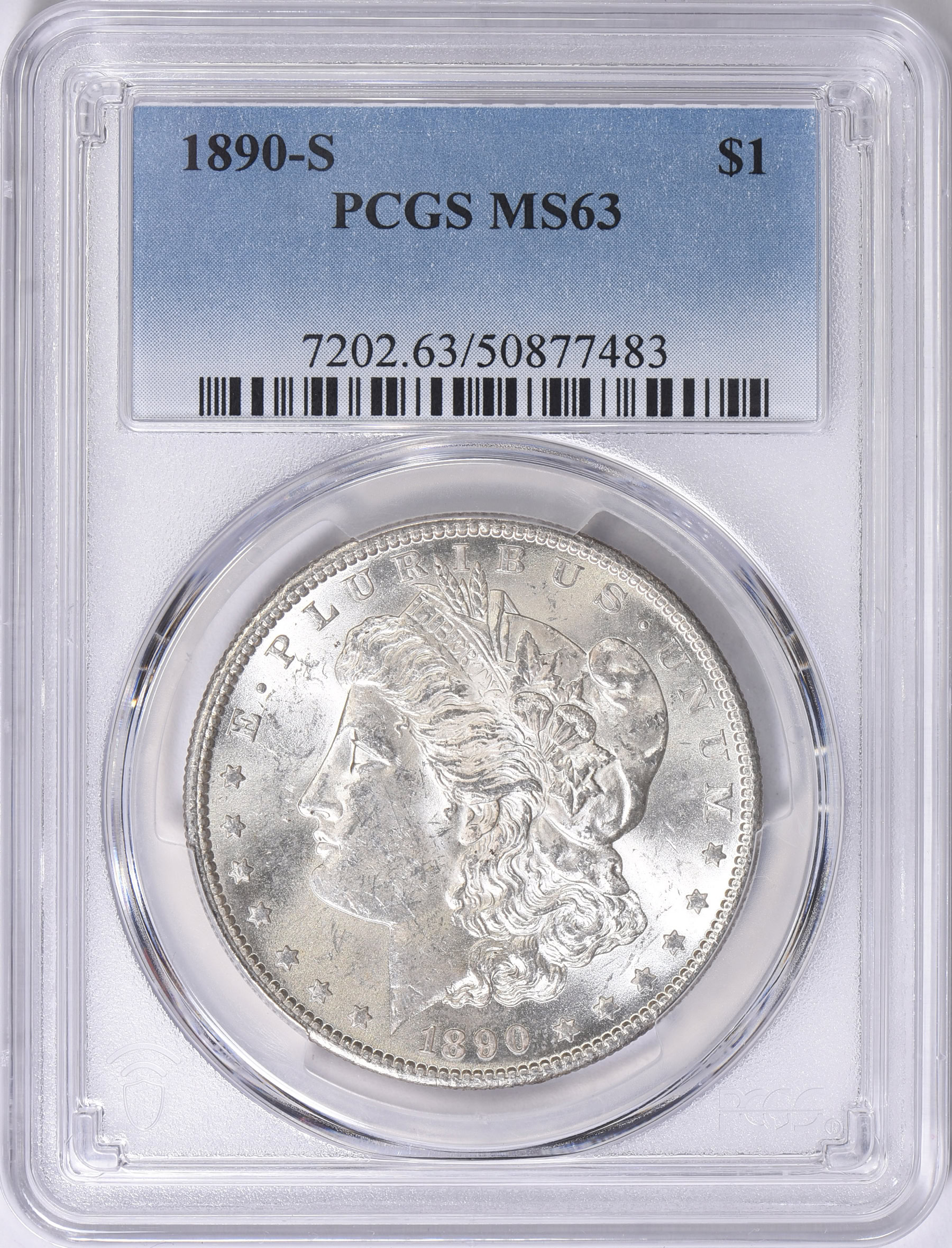 1890-S Morgan Silver Dollar PCGS MS-63 (Item 1739774) | GreatCollections Coin Auctions