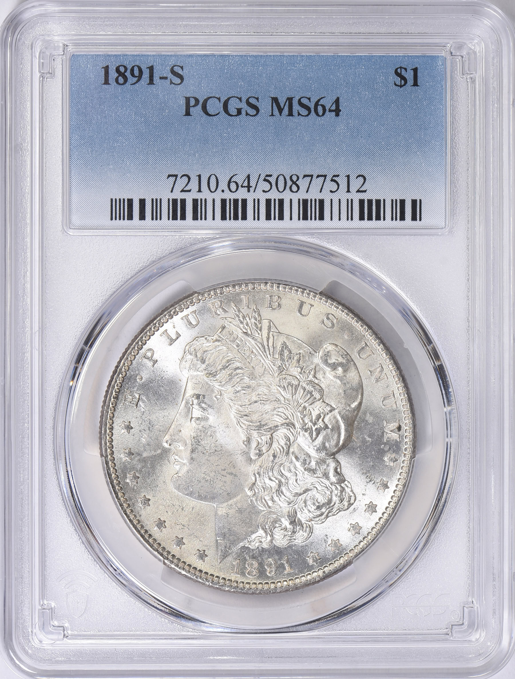 1891-S Morgan Silver Dollar PCGS MS-64 (Item 1739802) | GreatCollections Coin Auctions
