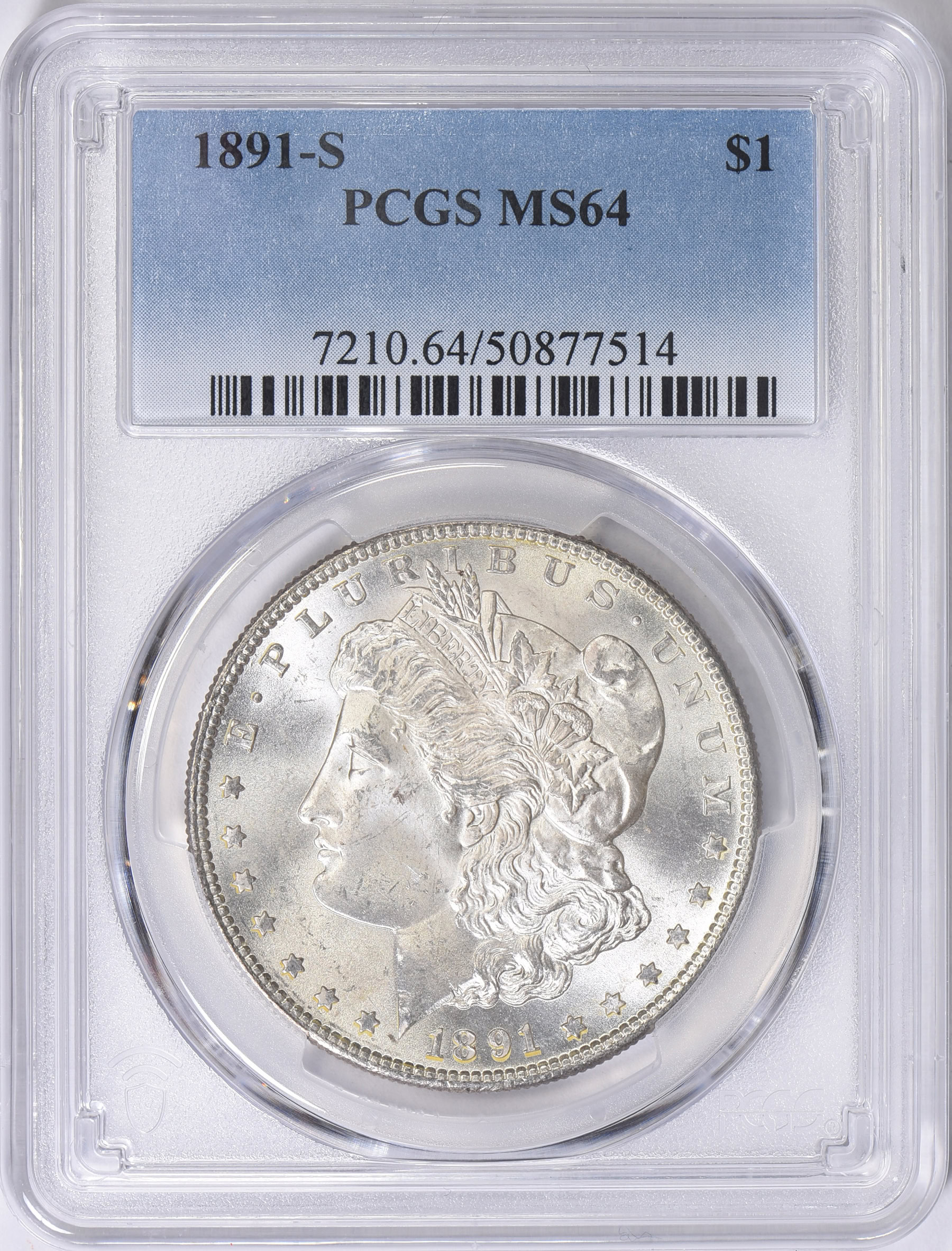 1891-S Morgan Silver Dollar PCGS MS-64 (Item 1739804) | GreatCollections Coin Auctions