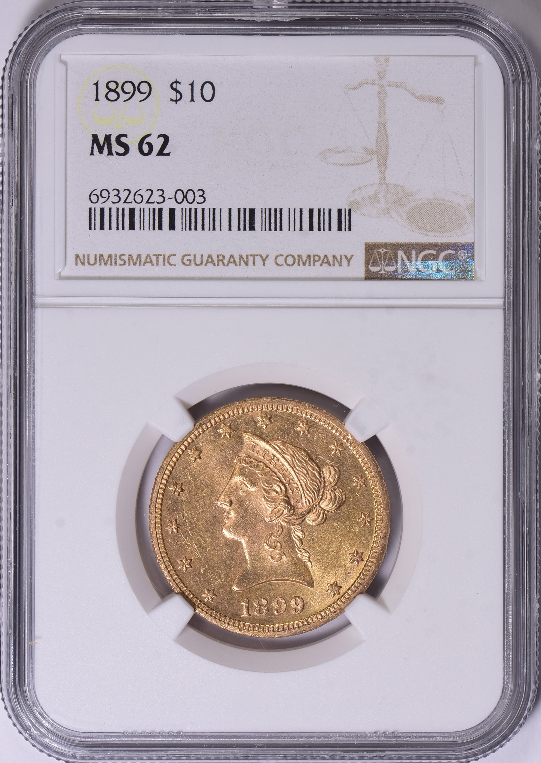 1899 Liberty Gold Eagle NGC MS-62 (Item 1739893) | GreatCollections Coin Auctions