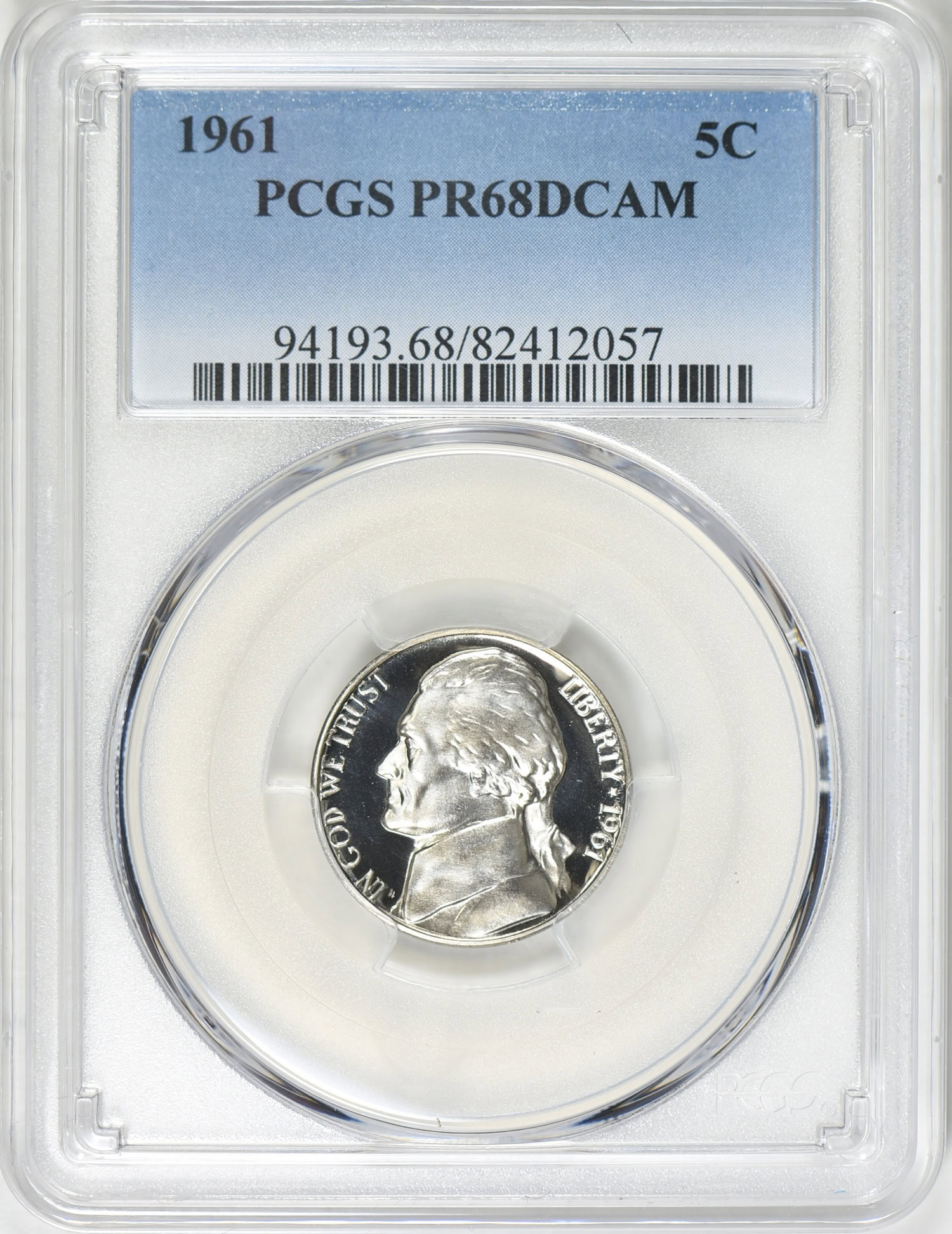 1961 Jefferson Nickel PCGS Proof-68 DCAM (Item 1739908 ...