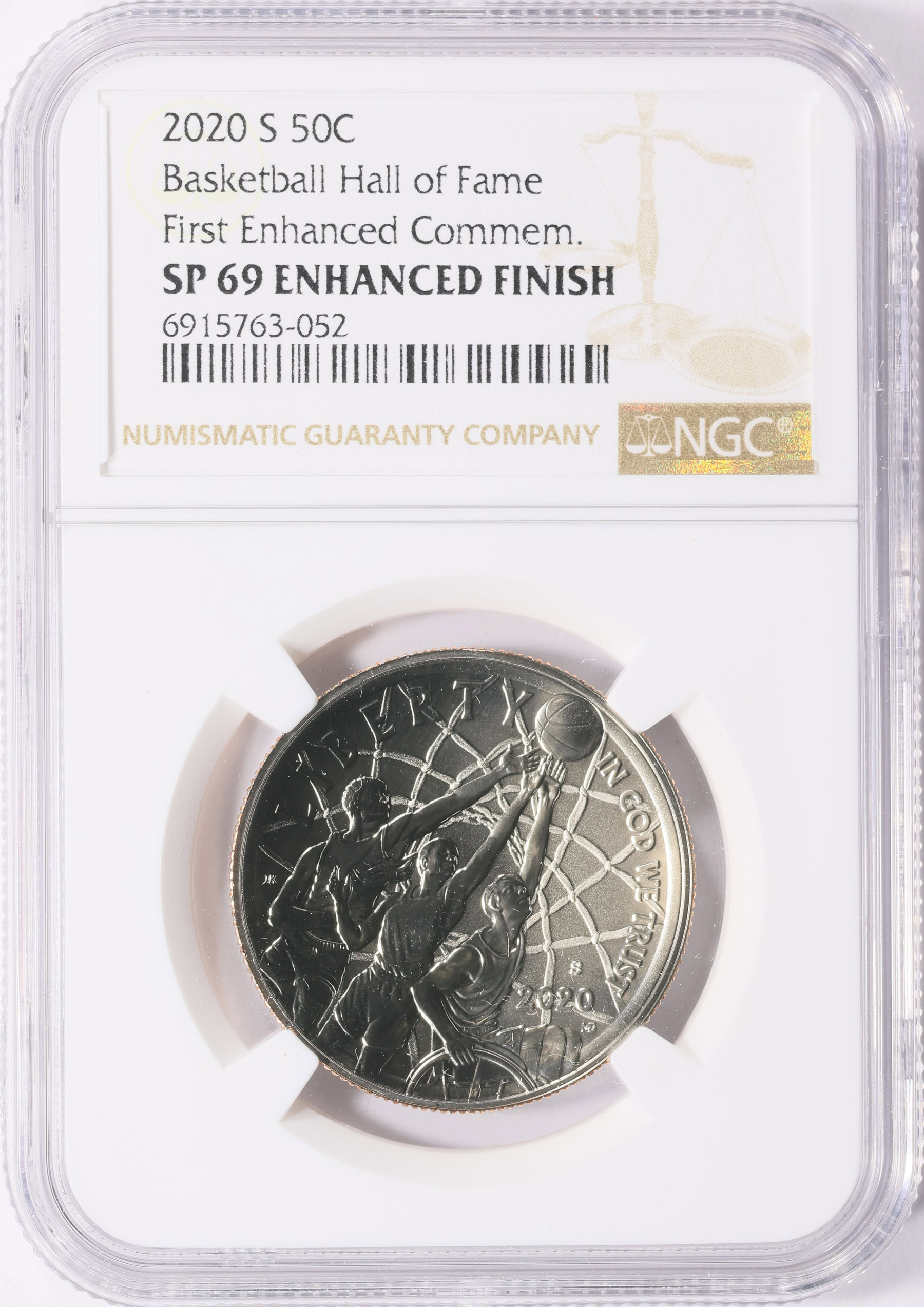2020-S Basketball Hall of Fame Clad Half Dollar Enhanced NGC SP-69 ...