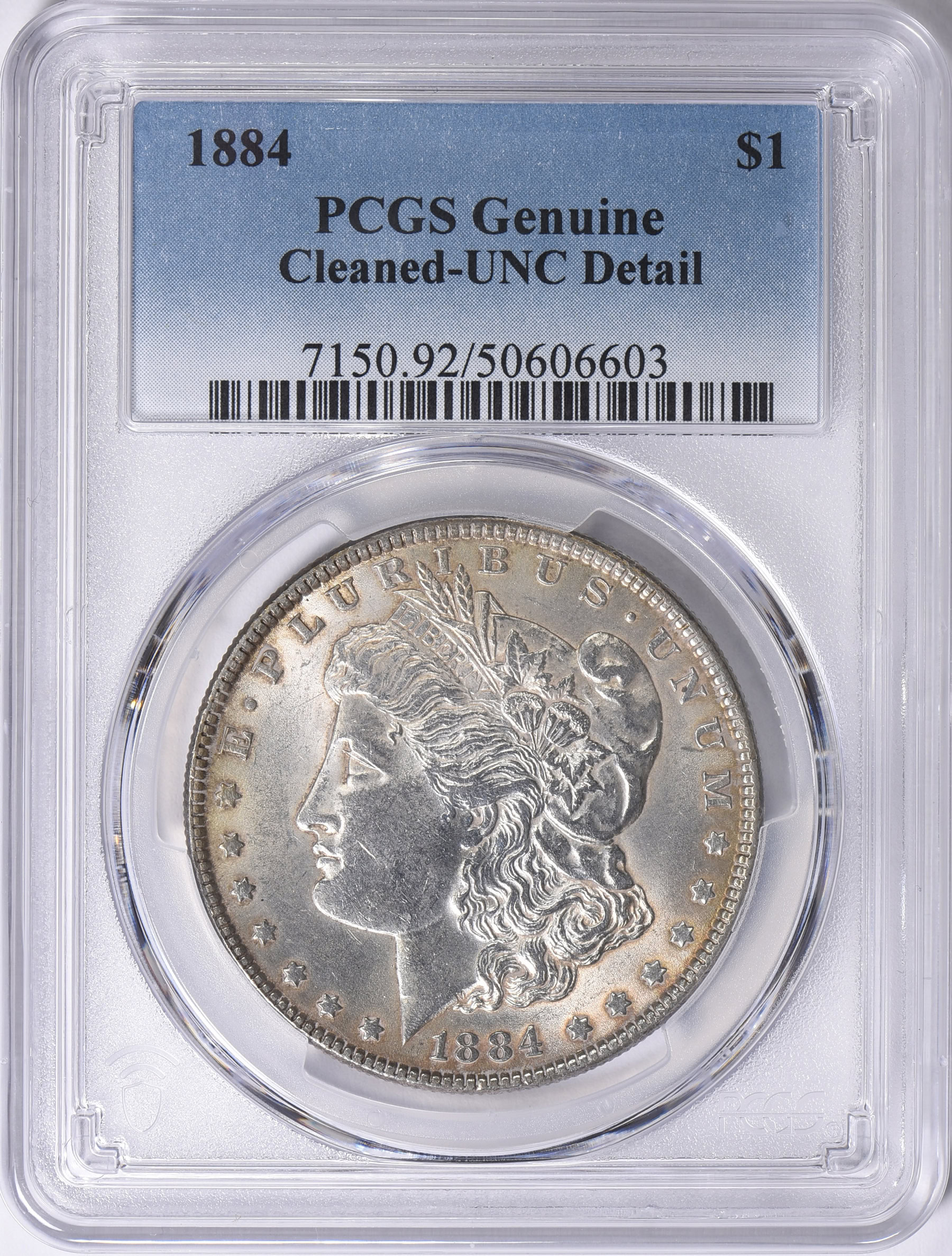 1884 Morgan Silver Dollar PCGS Genuine Unc Details (Item 1740555) | GreatCollections Coin Auctions