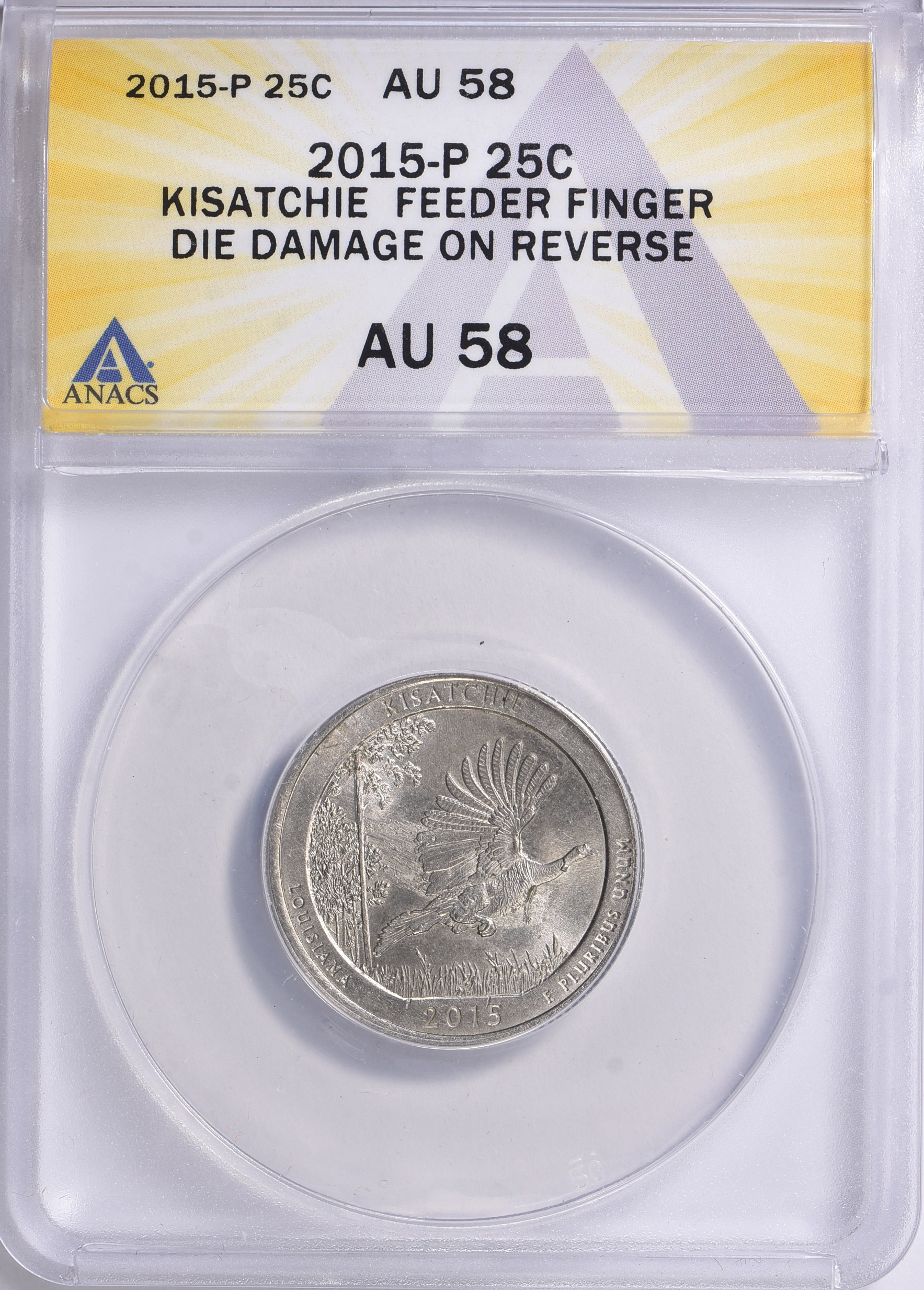 Mint Error 2015-P America the Beautiful Quarter Kisatchie NP Feeder ...