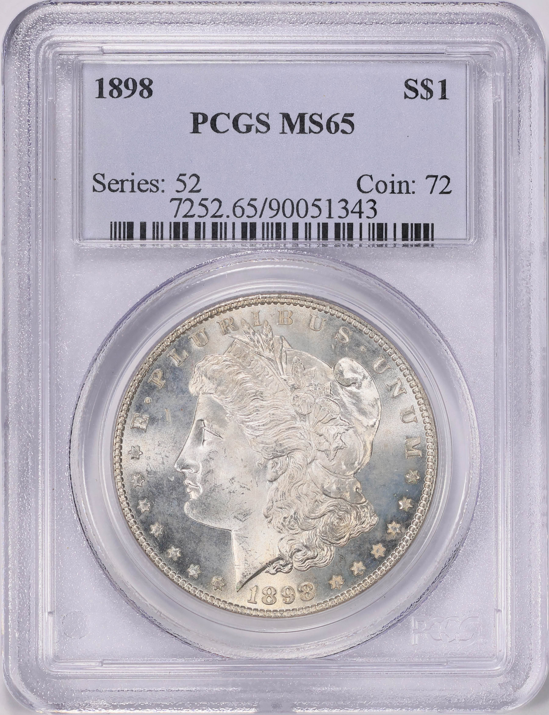 1898 Morgan Silver Dollar PCGS MS-65 (Item 1740632) | GreatCollections Coin Auctions