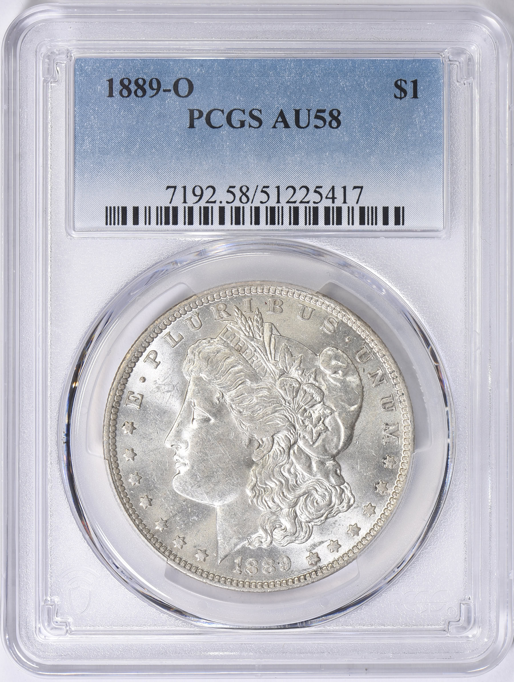 1889-O Morgan Silver Dollar PCGS AU-58 (Item 1740700) | GreatCollections Coin Auctions