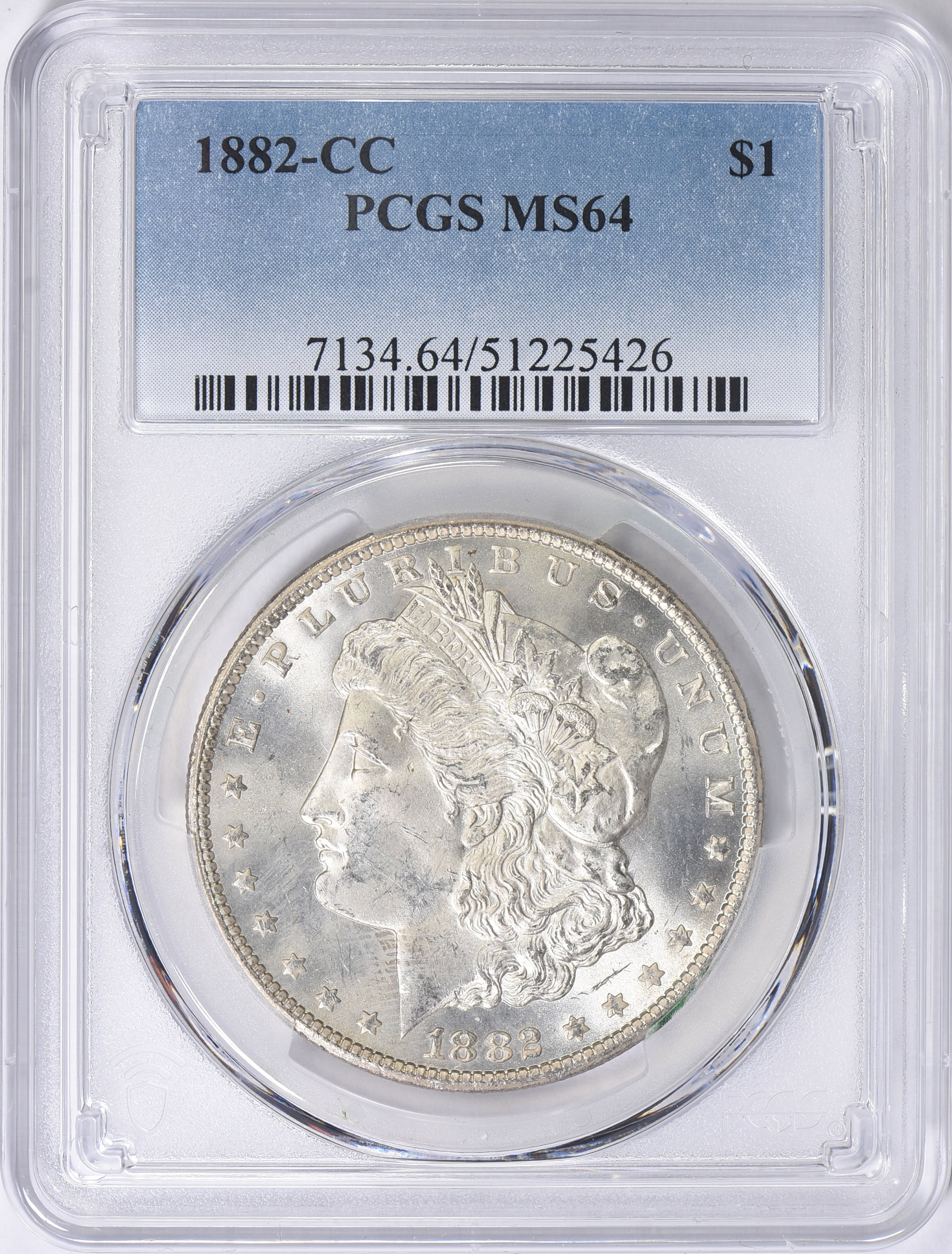 1882-CC Morgan Silver Dollar PCGS MS-64 (Item 1740709) | GreatCollections Coin Auctions