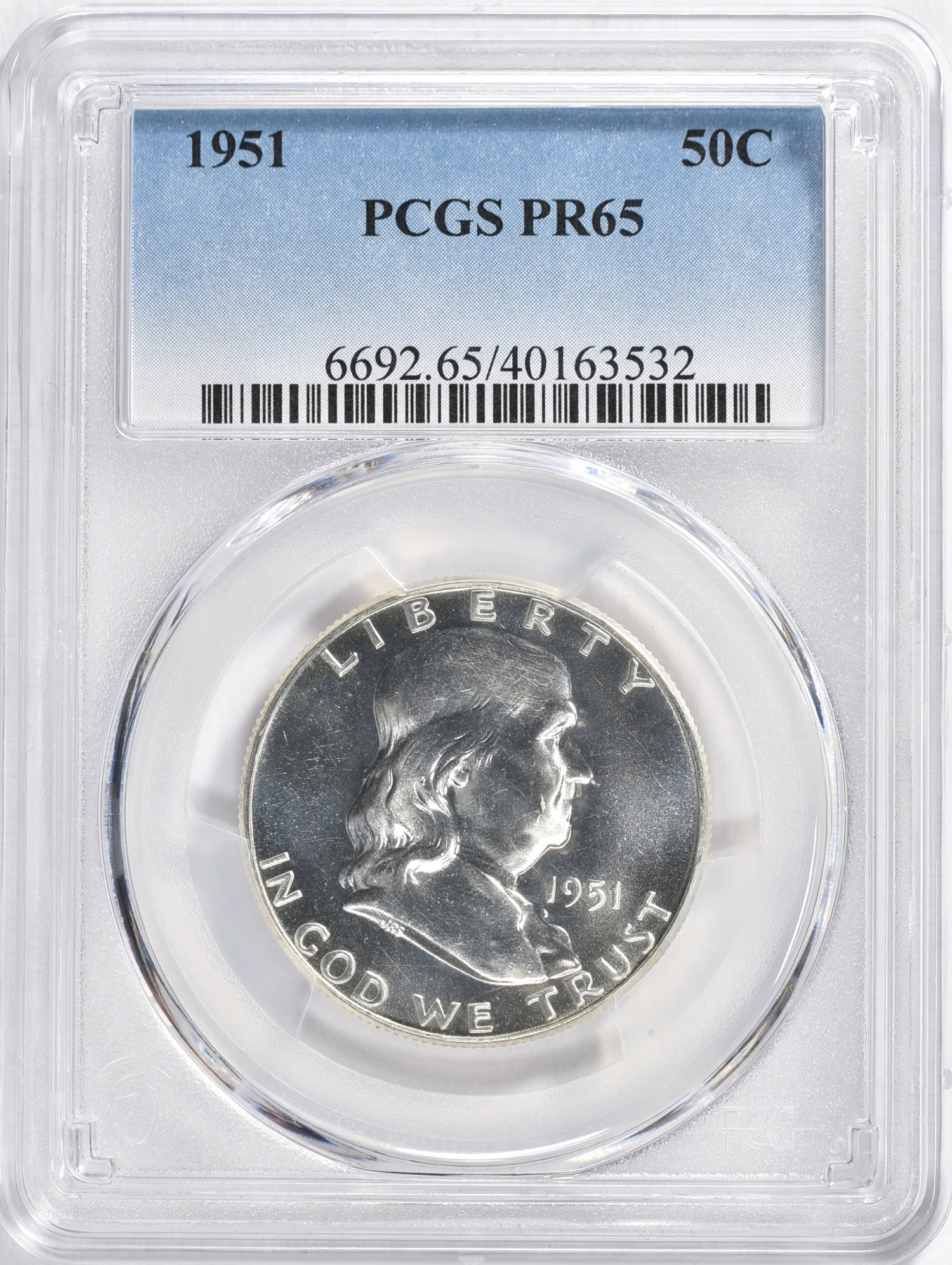 1951 Franklin Half Dollar PCGS Proof-65 (Item 1740799) | GreatCollections Coin Auctions