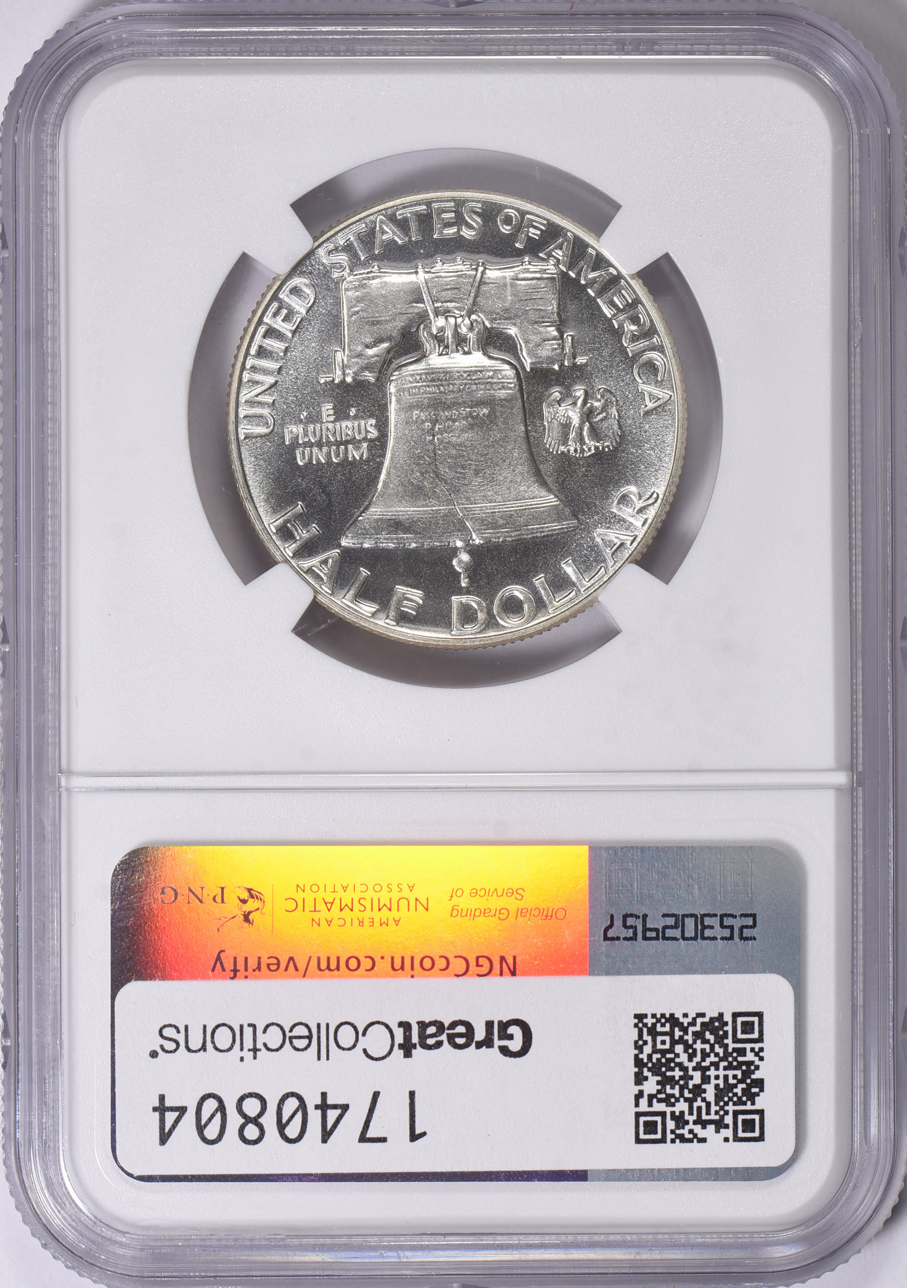 1952 Franklin Half Recut Hair VP-001 Dollar NGC Proof-63 (Bill Fivaz ...