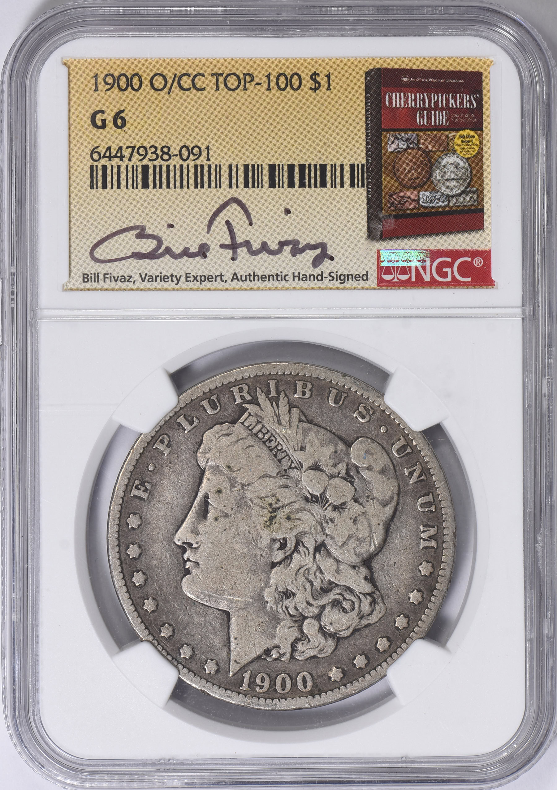 1900-O/CC Morgan Silver Dollar Top 100 NGC G-06 (Bill Fivaz Signed Label) (Item 1740807 ...