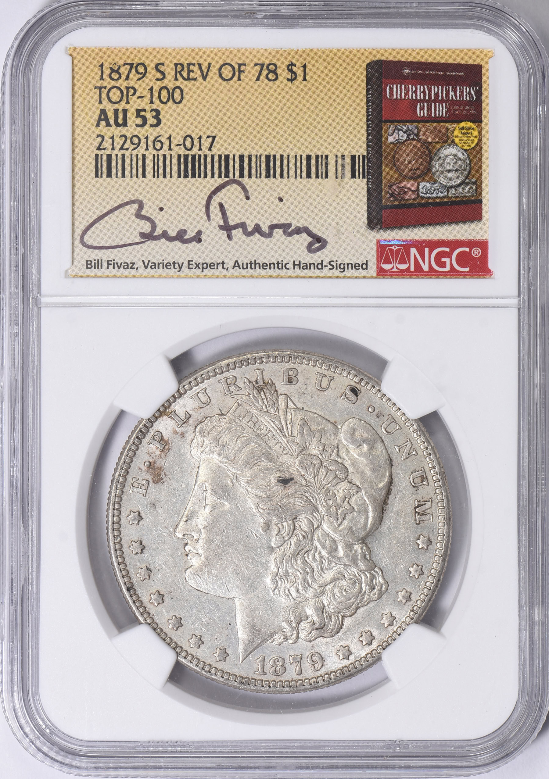 1879-S Morgan Silver Dollar Reverse of 1878 Top 100 NGC AU-53 (Bill ...