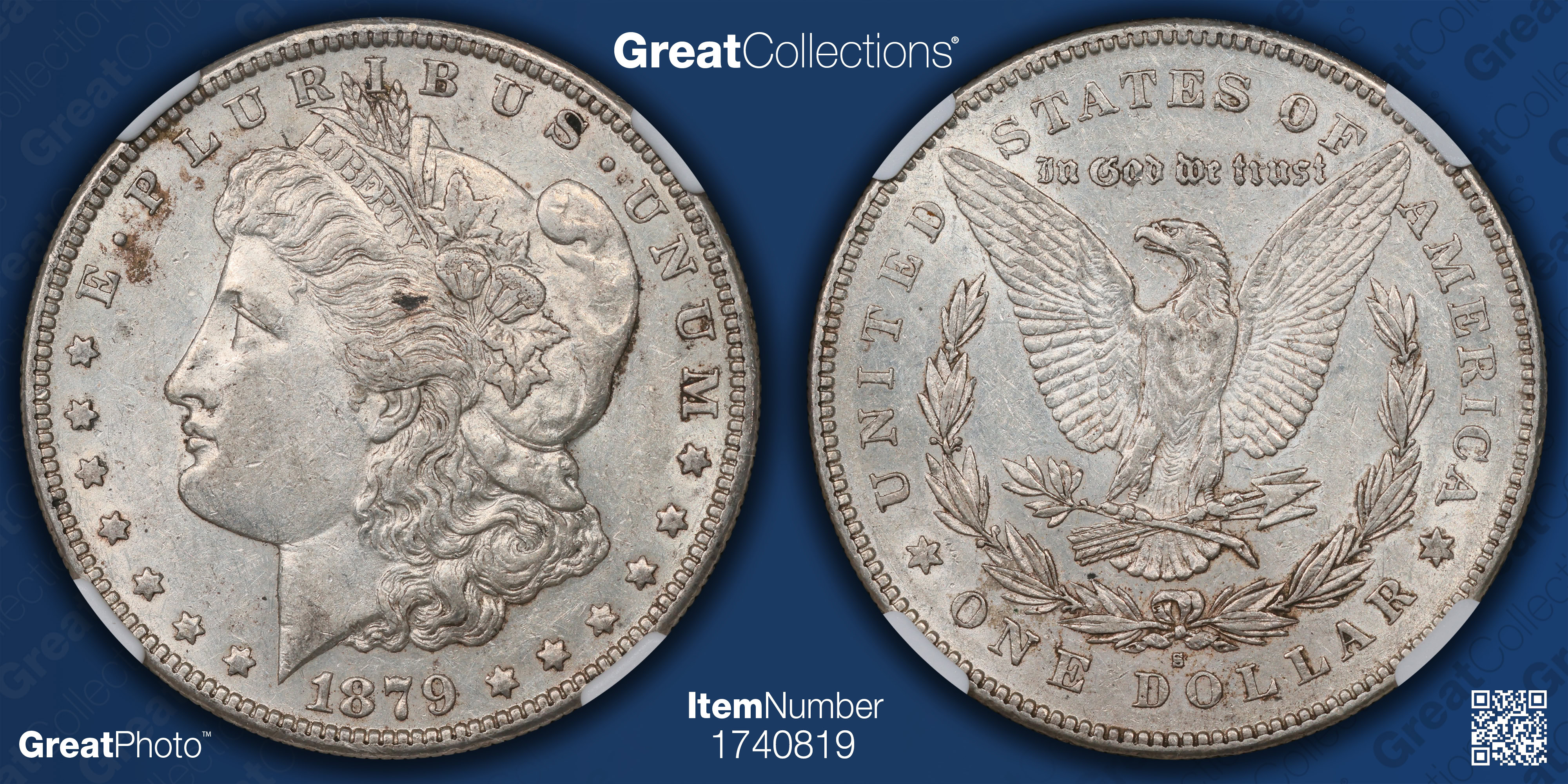 1879-S Morgan Silver Dollar Reverse of 1878 Top 100 NGC AU-53 (Bill ...