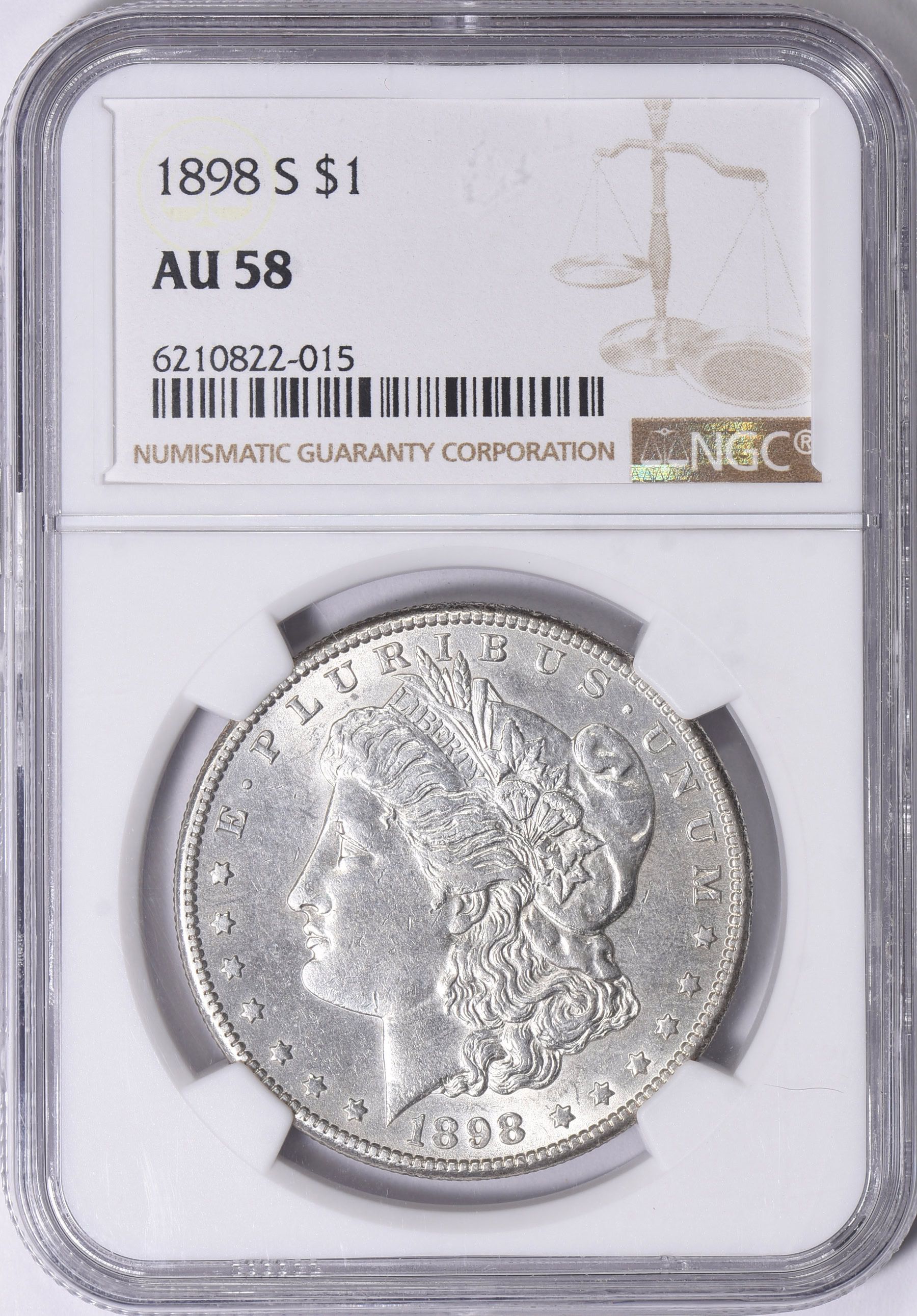 1898-S Morgan Silver Dollar NGC AU-58 (Item 1740840) | GreatCollections Coin Auctions