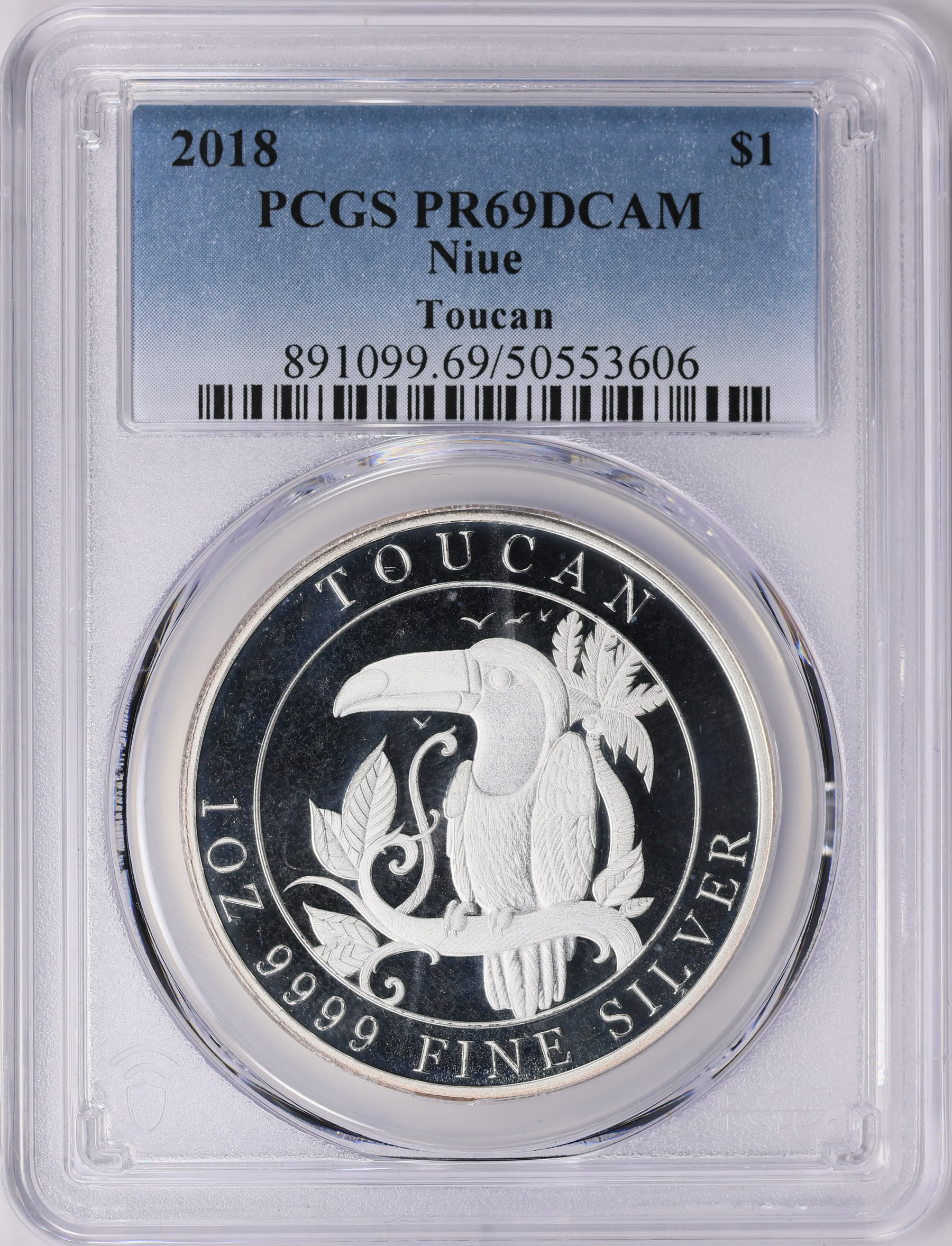 Niue 2018 Silver Dollar Toucan PCGS Proof-69 DCAM (Item 1740868 ...